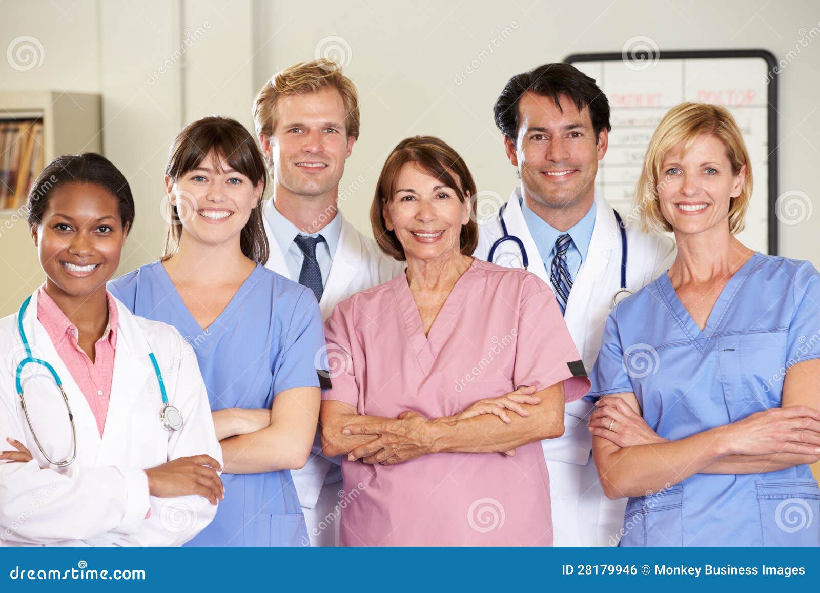 Portrait of Medical team stock photo. Image of coat, camera - 28179946