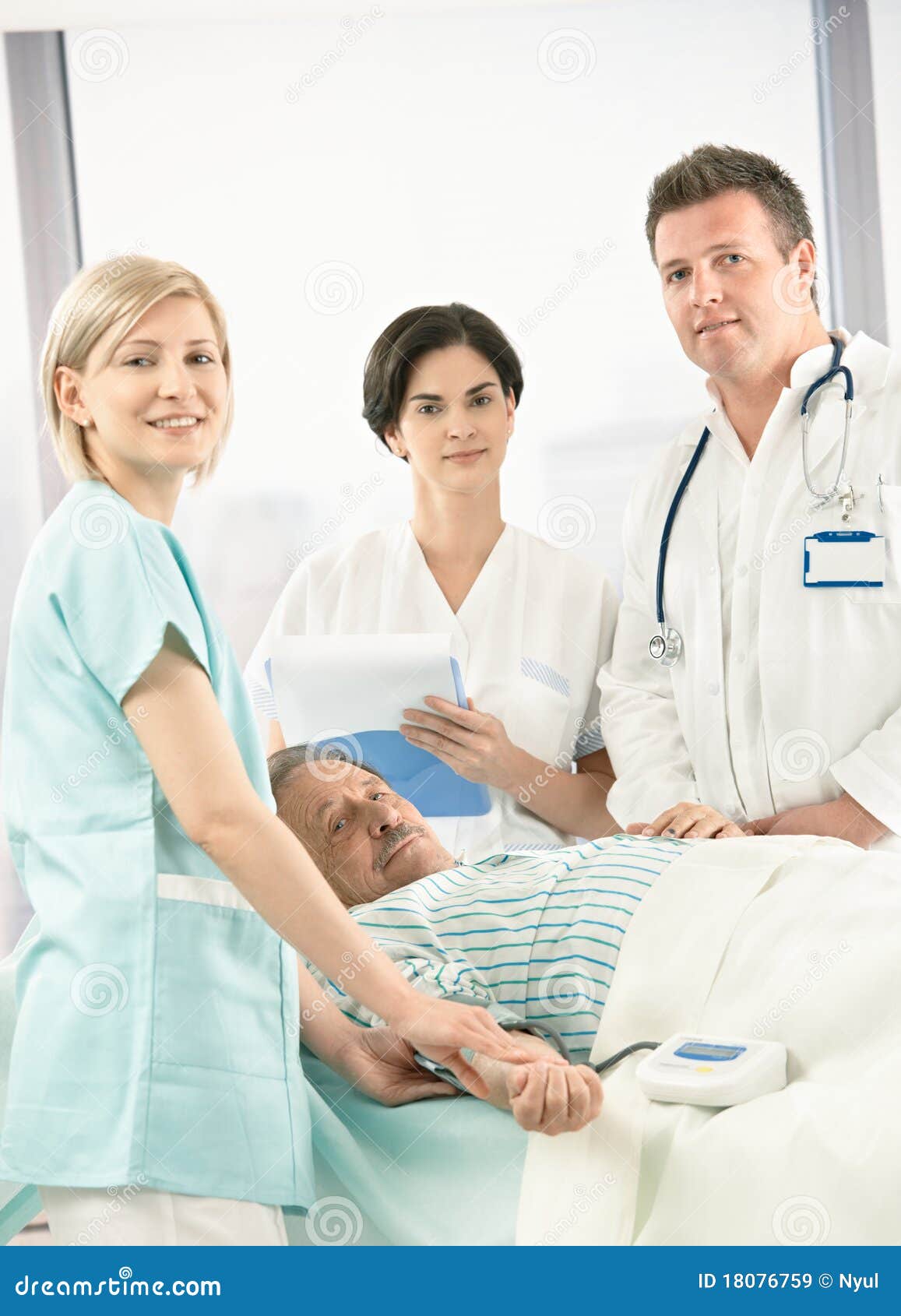 Portrait of Medical Team with Patient Stock Image - Image of group ...