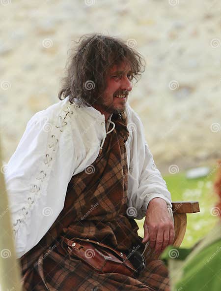 Portrait of a Medieval Scotsman Editorial Stock Image - Image of ...