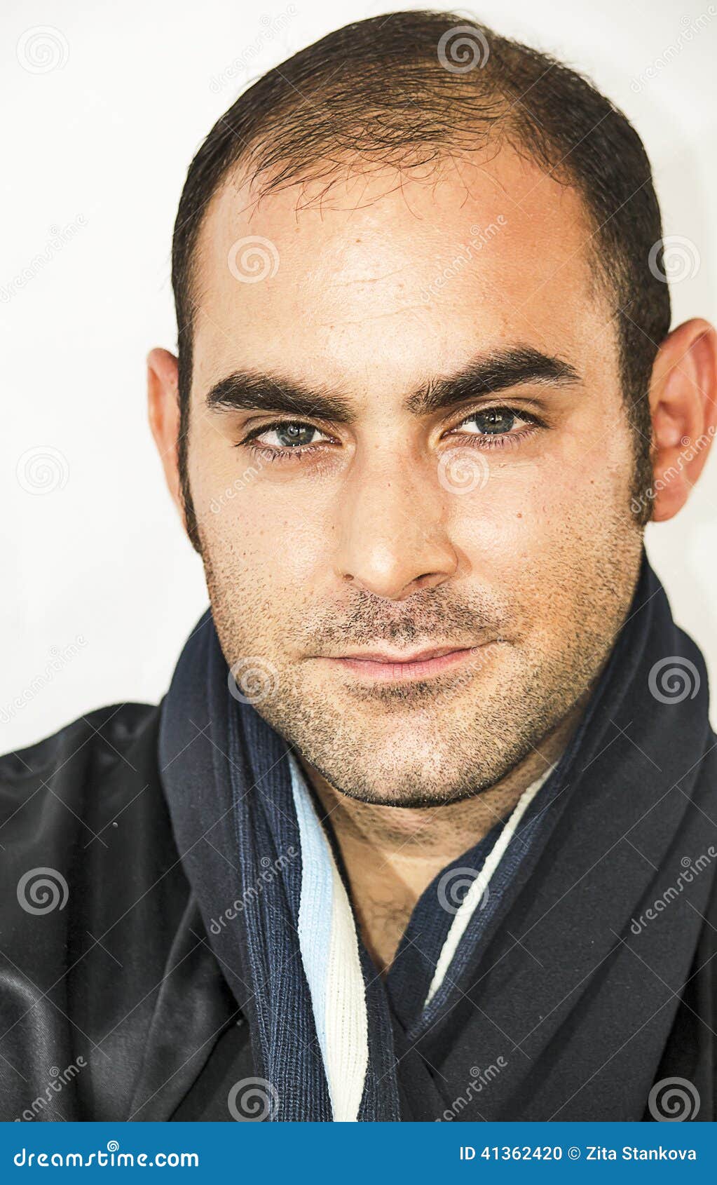 Portrait of a Mediterranean Man Stock Photo - Image of dark, greek ...