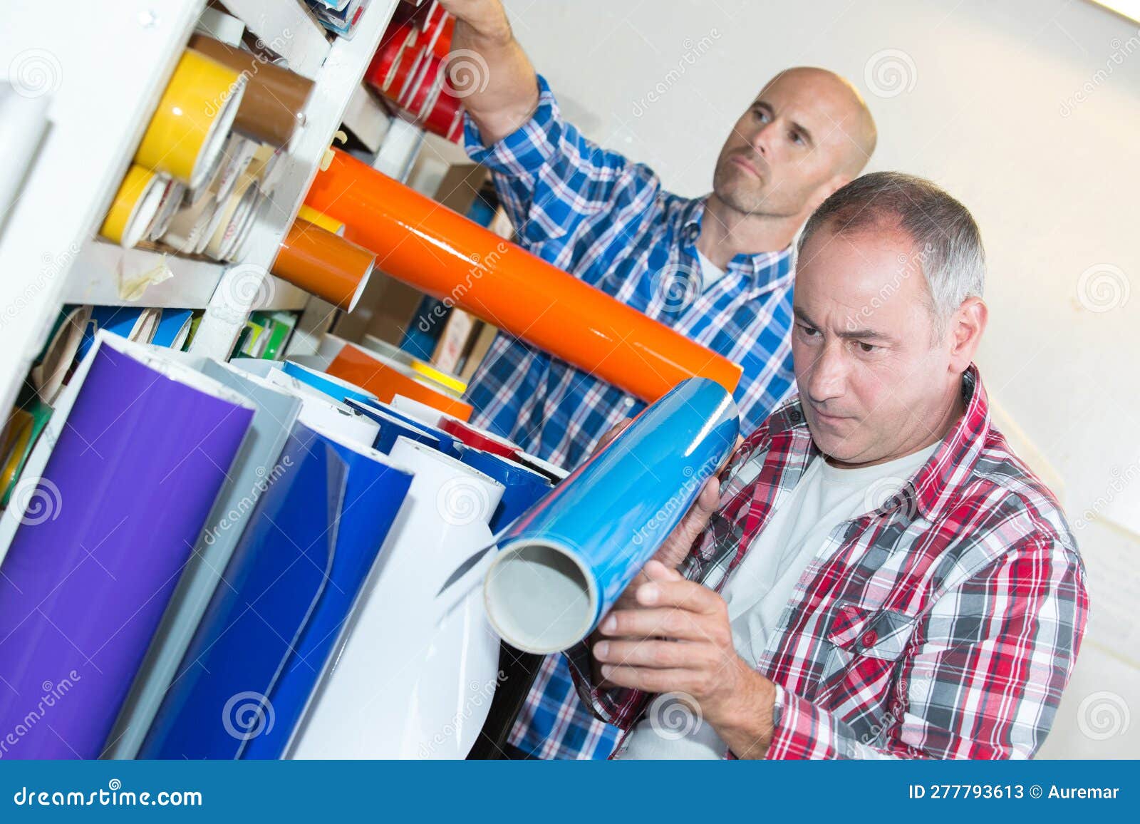 Portrait Men Checking Product Stock Image - Image of check, supervisor ...