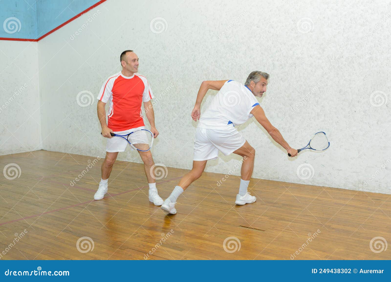 Portrait Men Playing Squash Stock Photo - Image of ballgame, caucasian ...