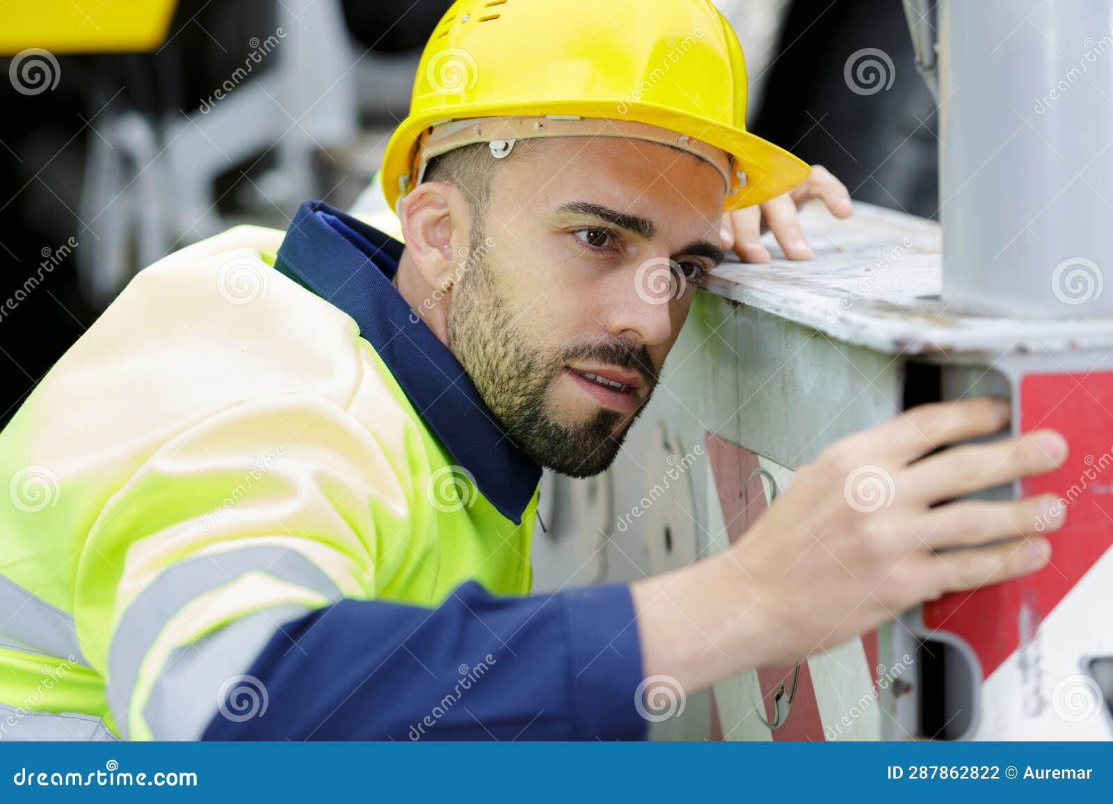 Portrait Metal Engineer Working at Factory Stock Photo - Image of metal ...