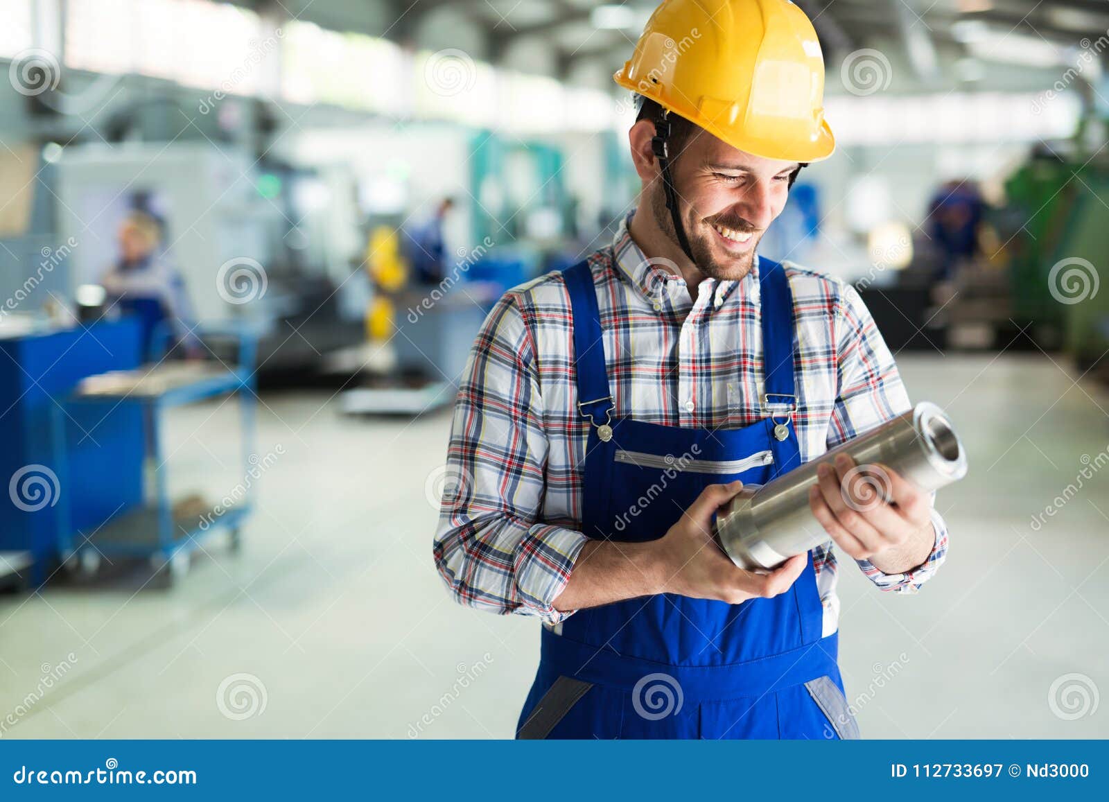 Portrait of an Metal Engineer Working at Factory Stock Image - Image of ...