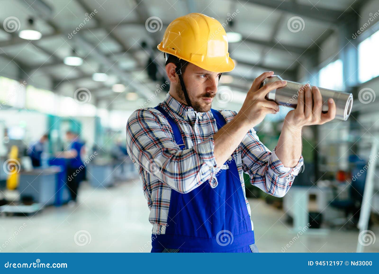 Portrait of an Metal Engineer Working at Factory Stock Image - Image of ...