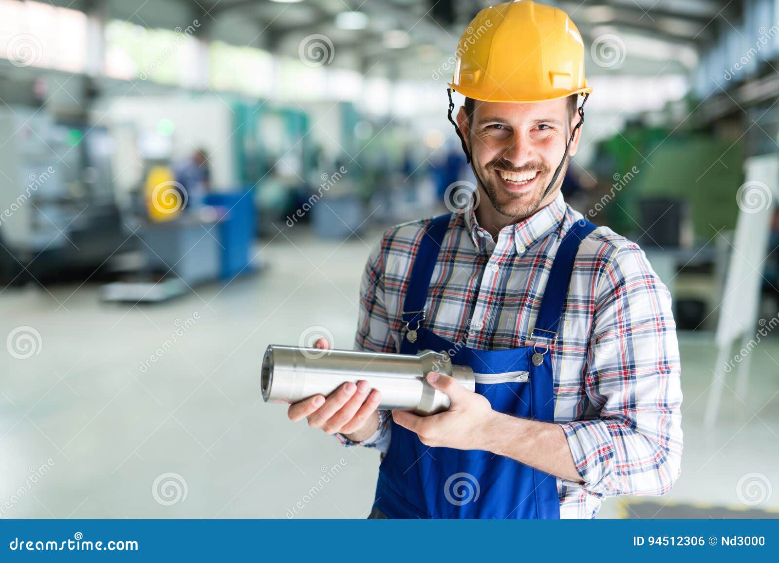 Portrait of an Metal Engineer Working at Factory Stock Photo - Image of ...