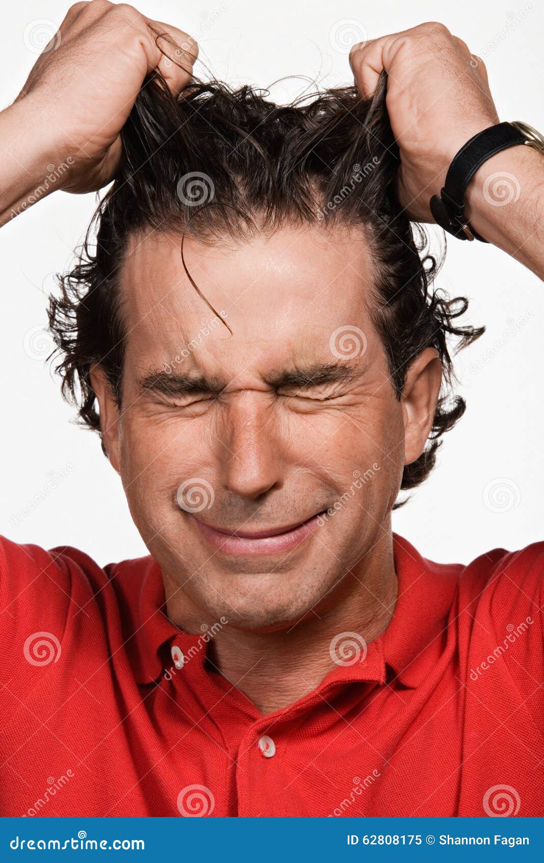 Portrait Of Mid Adult Caucasian Man Stock Image Image Of Fierce