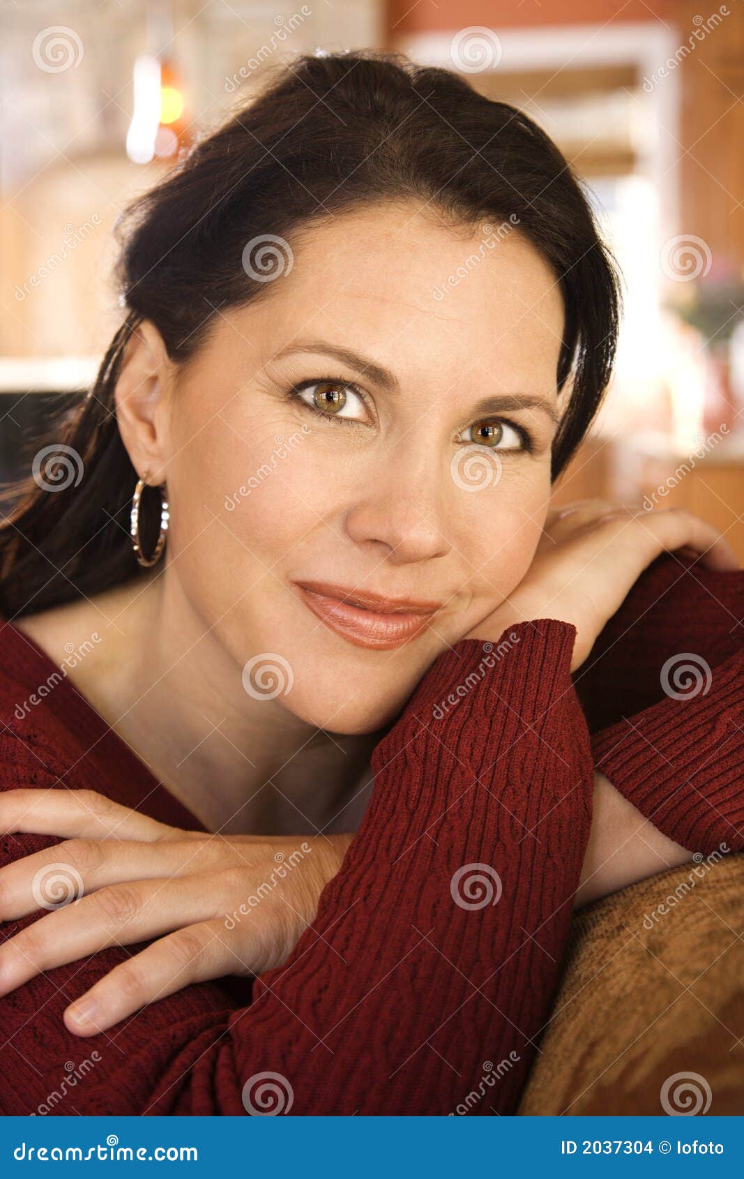 Portrait of Mid-adult Female. Stock Photo - Image of house, head: 2037304