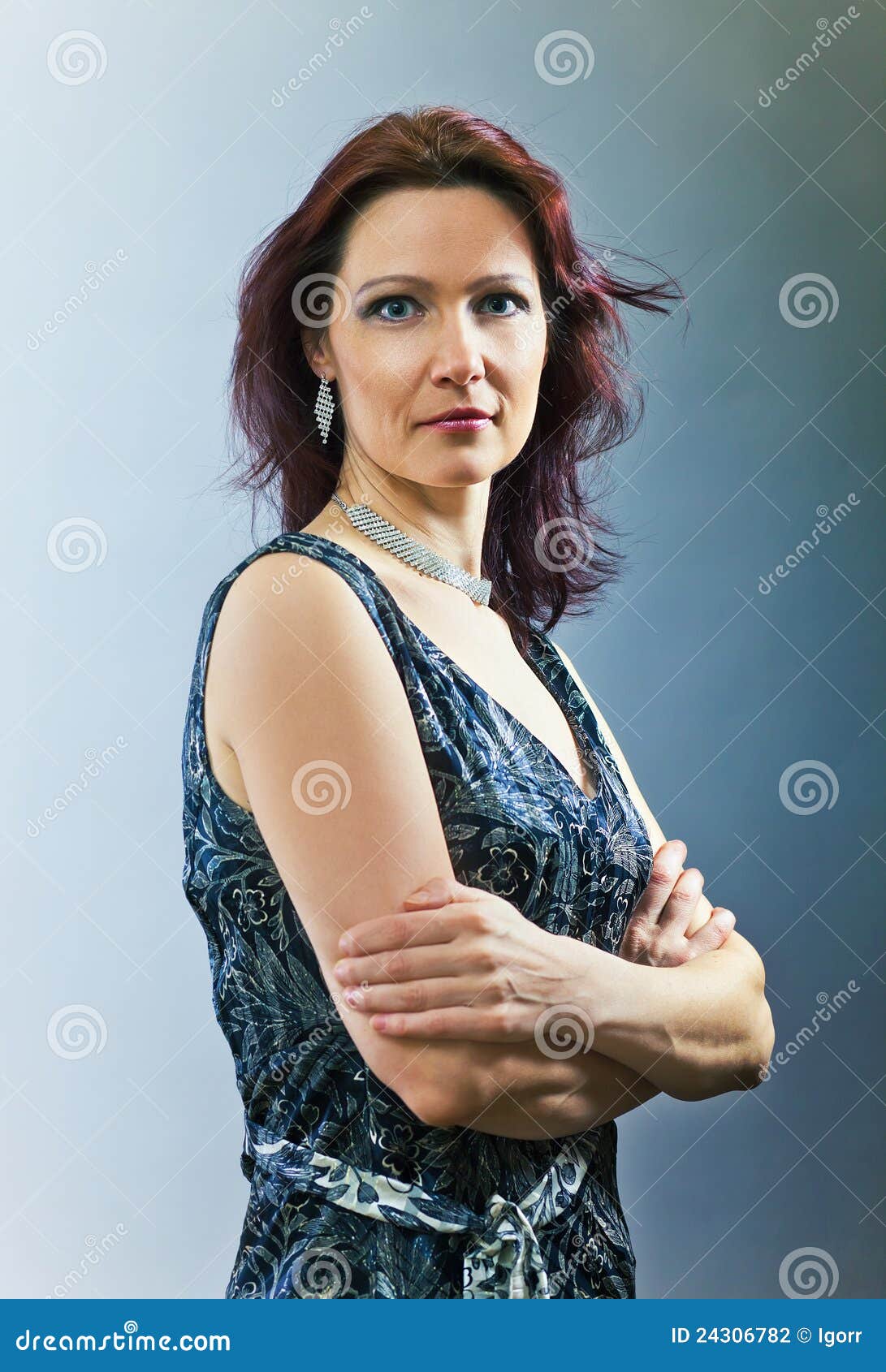 Portrait of the Middle Age Woman. Stock Photo - Image of brilliant ...