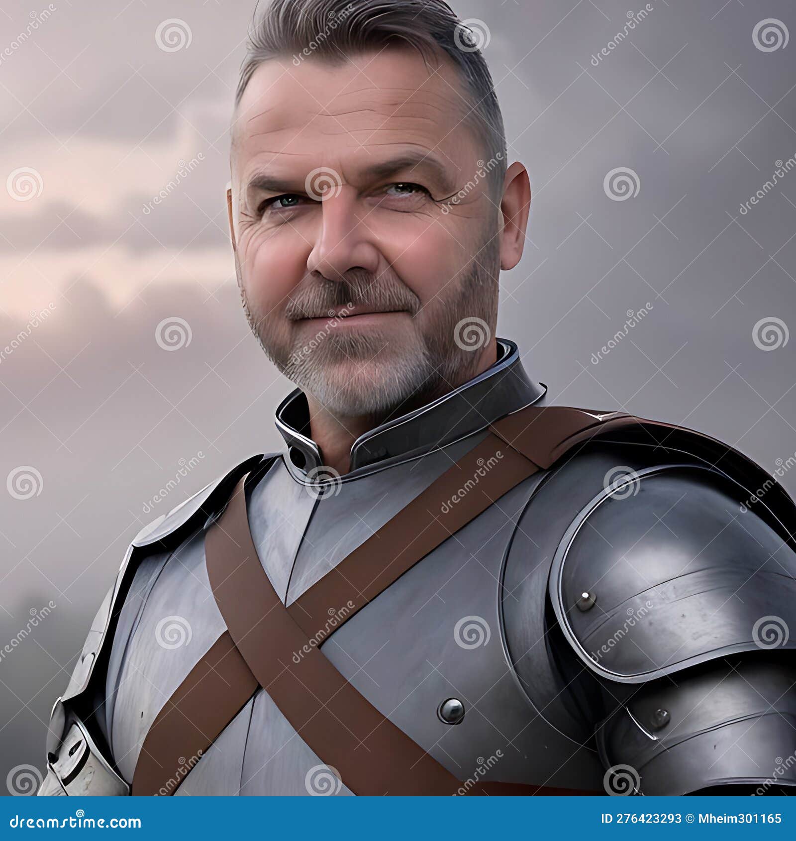 Portrait of a Middle Aged Man Created with Generative AI Technology ...