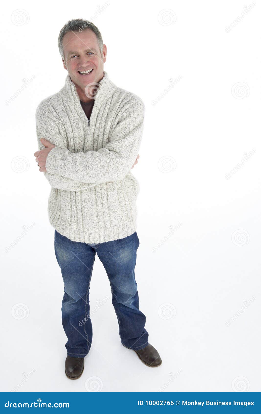 Portrait of Middle Aged Man Stock Photo - Image of space, copy: 10002766