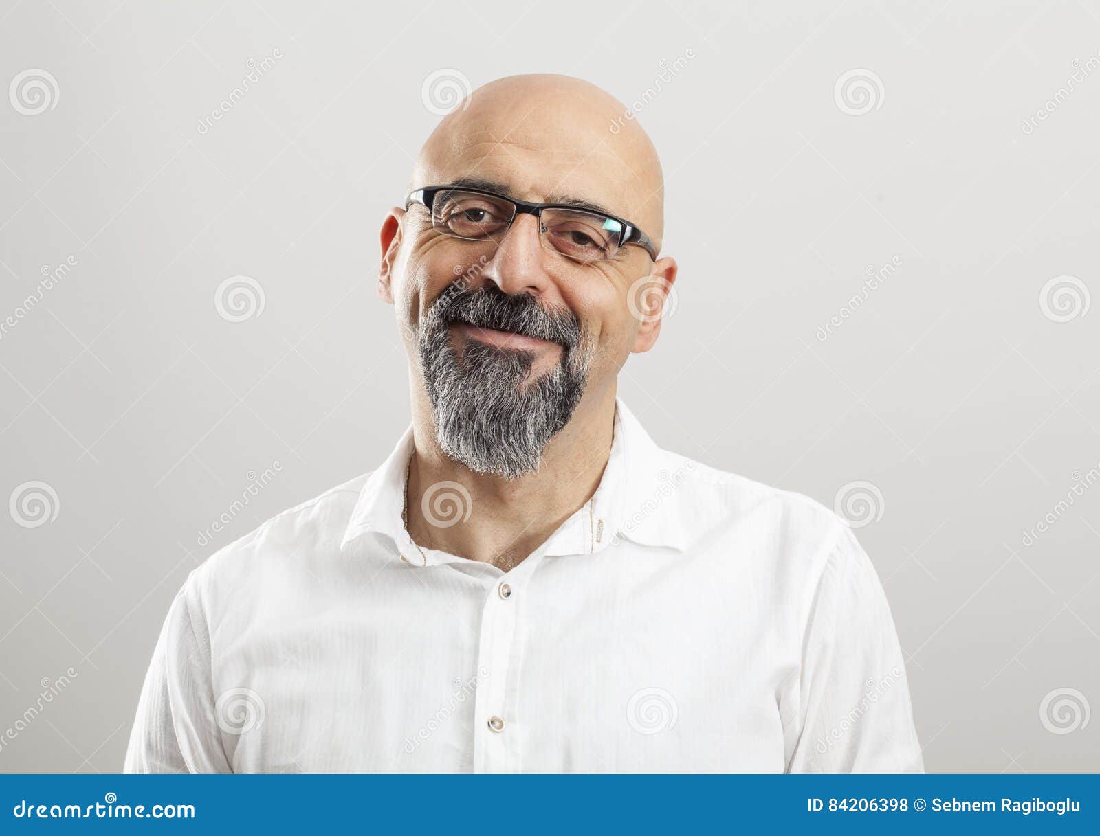 Portrait of Middle Aged Man Stock Photo - Image of aged, smile: 84206398