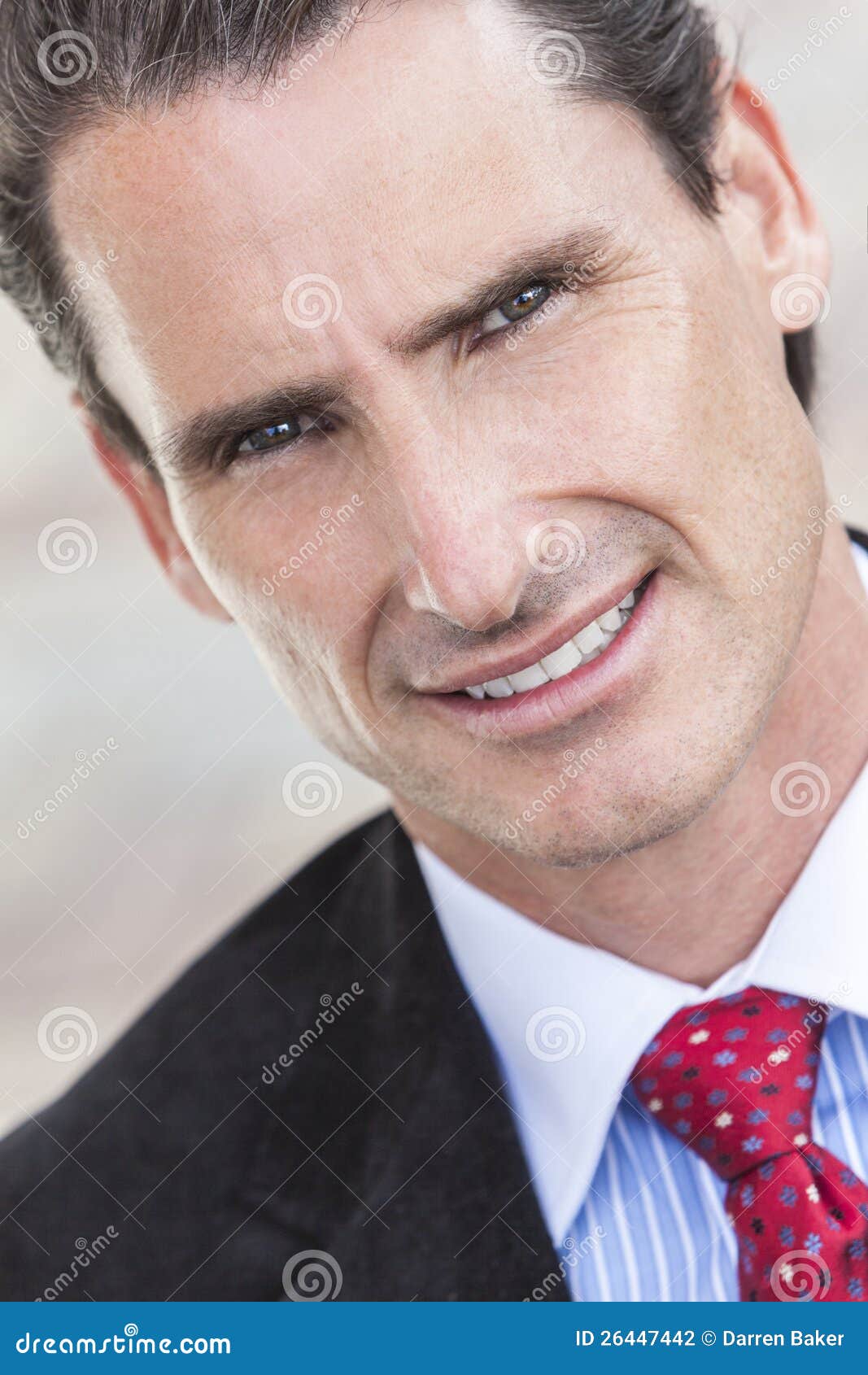 Portrait Middle Aged Man or Businessman Stock Photo - Image of face ...