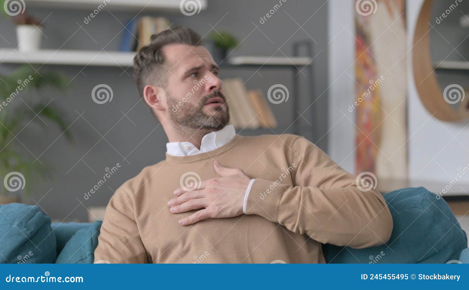Portrait of Man Feeling Scared Stock Image - Image of trader ...