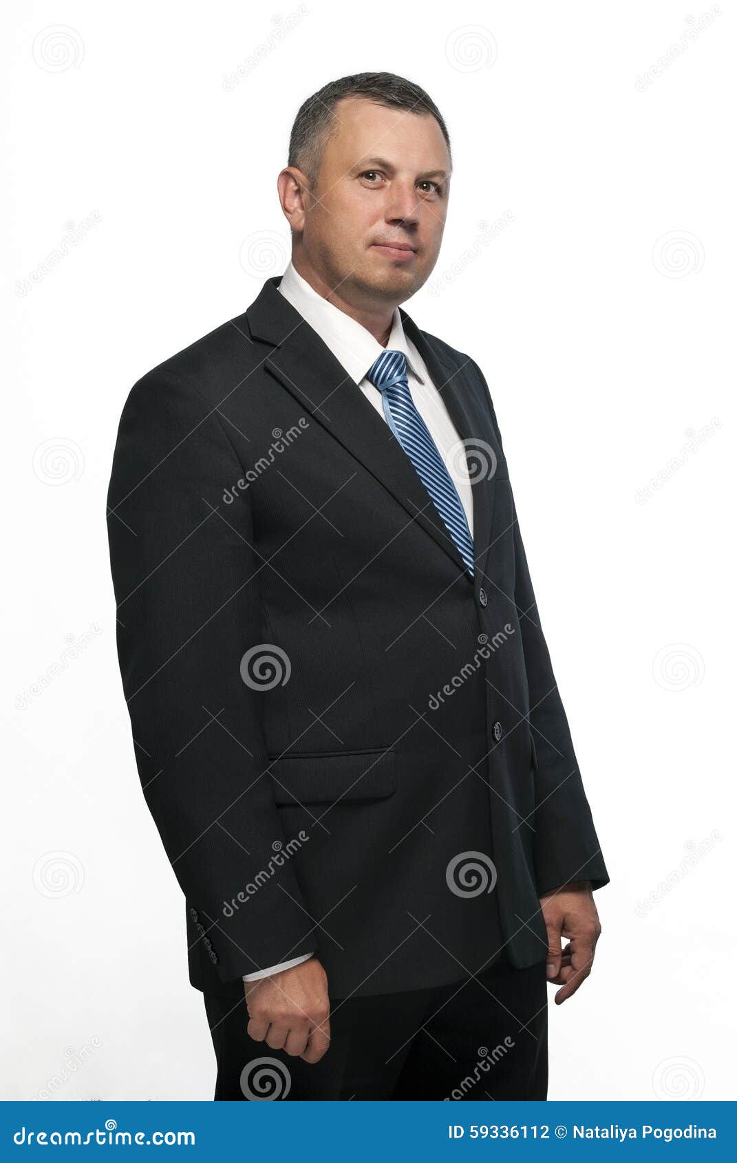 Portrait of a Middle-aged Man in a Suit. Stock Photo - Image of suit ...