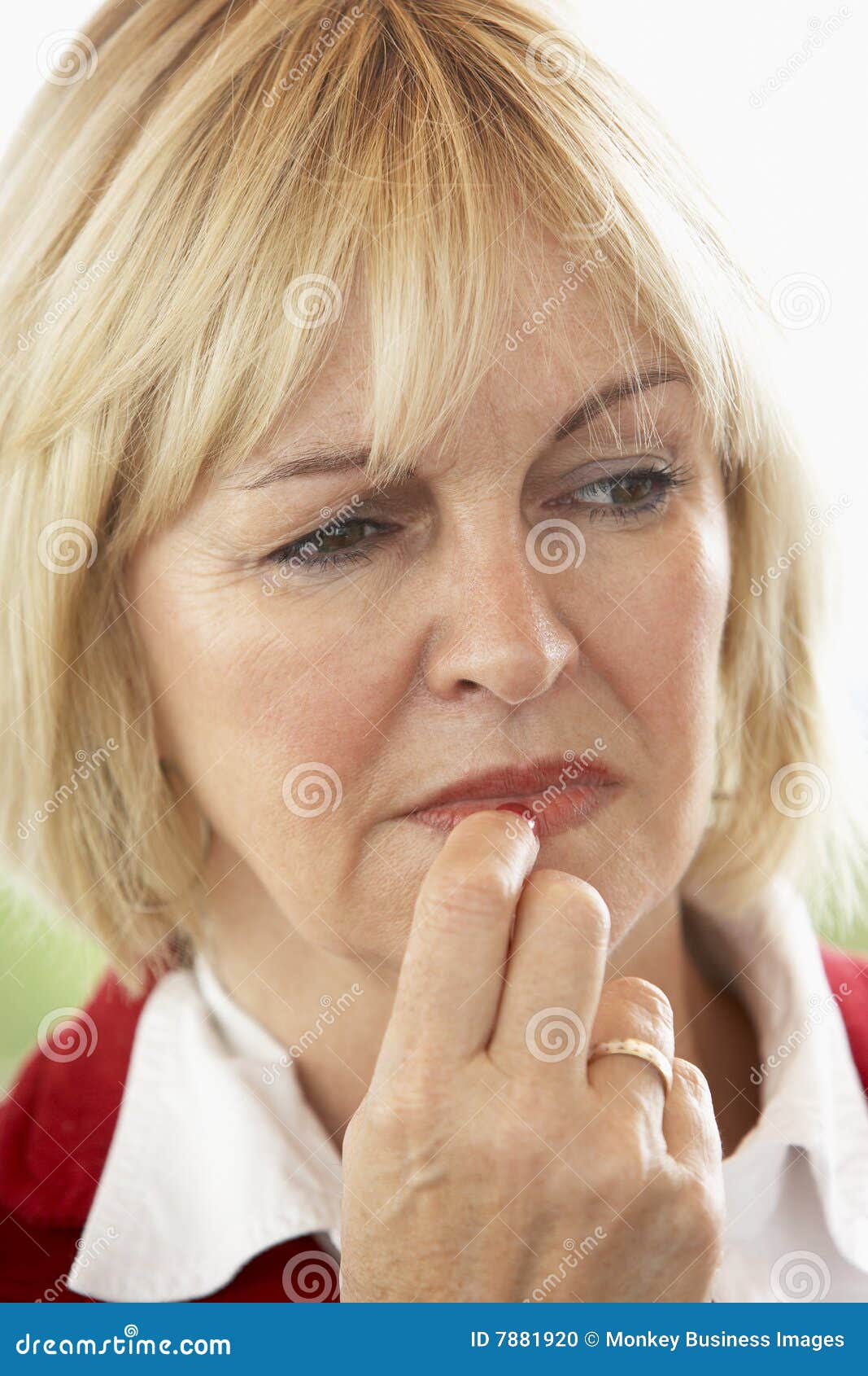 Portrait Of Middle Aged Woman Frowning Stock Photography ... Portrait Of Middle Aged Woman Frowning Stock Photography ...