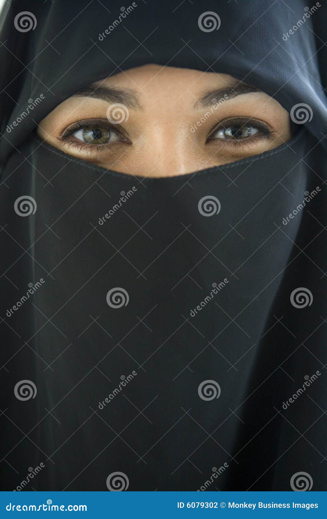 Portrait of a Middle Eastern Woman Wearing Black Stock Photo - Image of ...