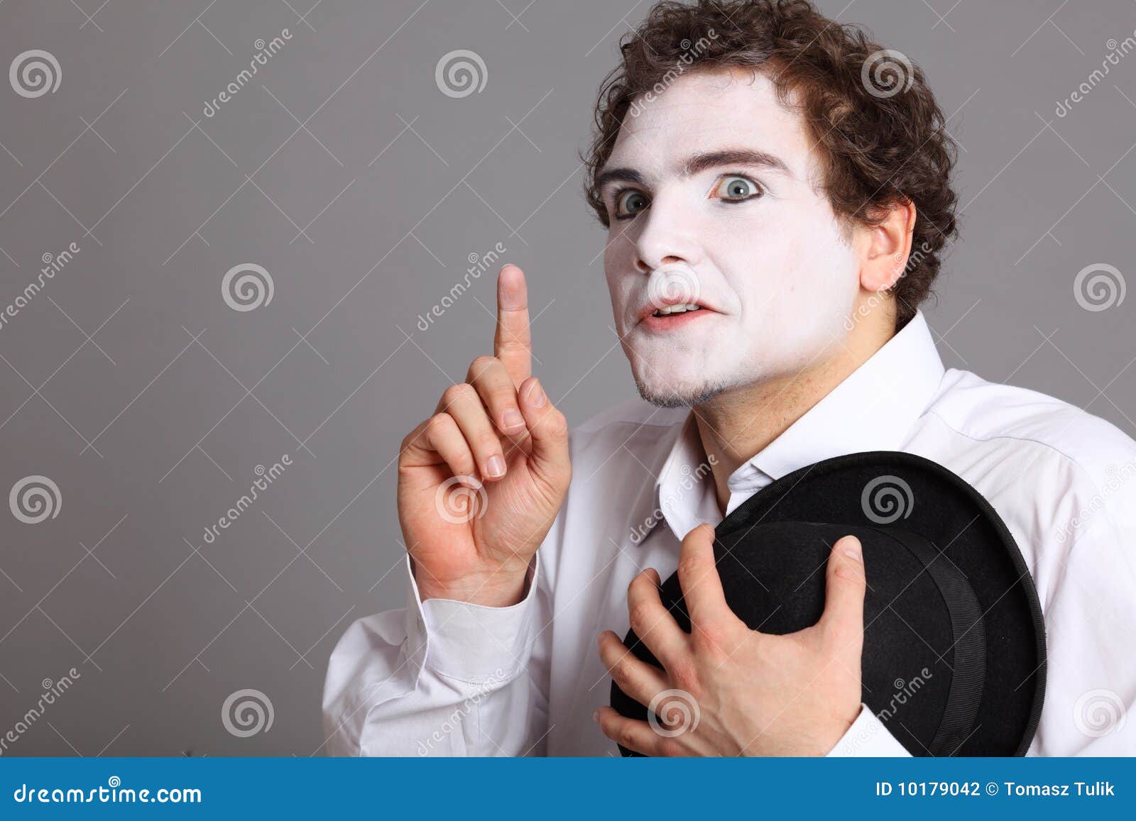 Portrait of the mime stock photo. Image of spots, closeup - 10179042