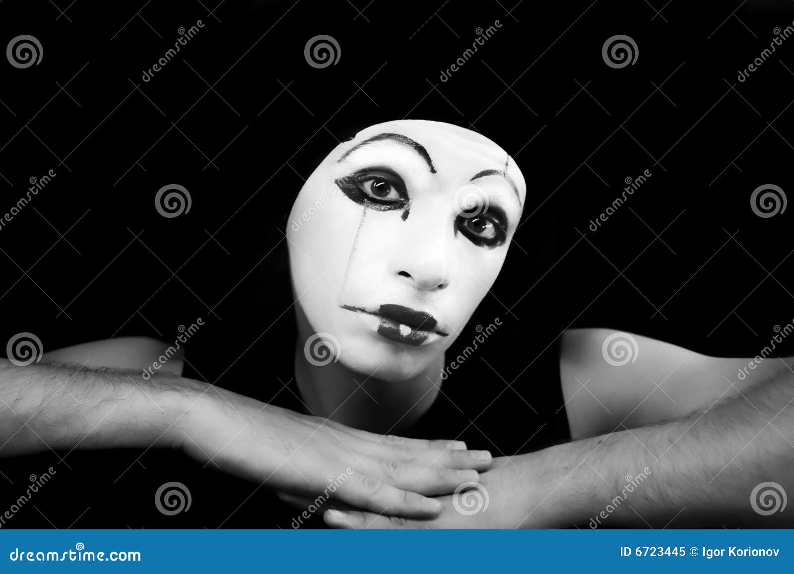Portrait of the mime stock image. Image of close, comedy - 6723445