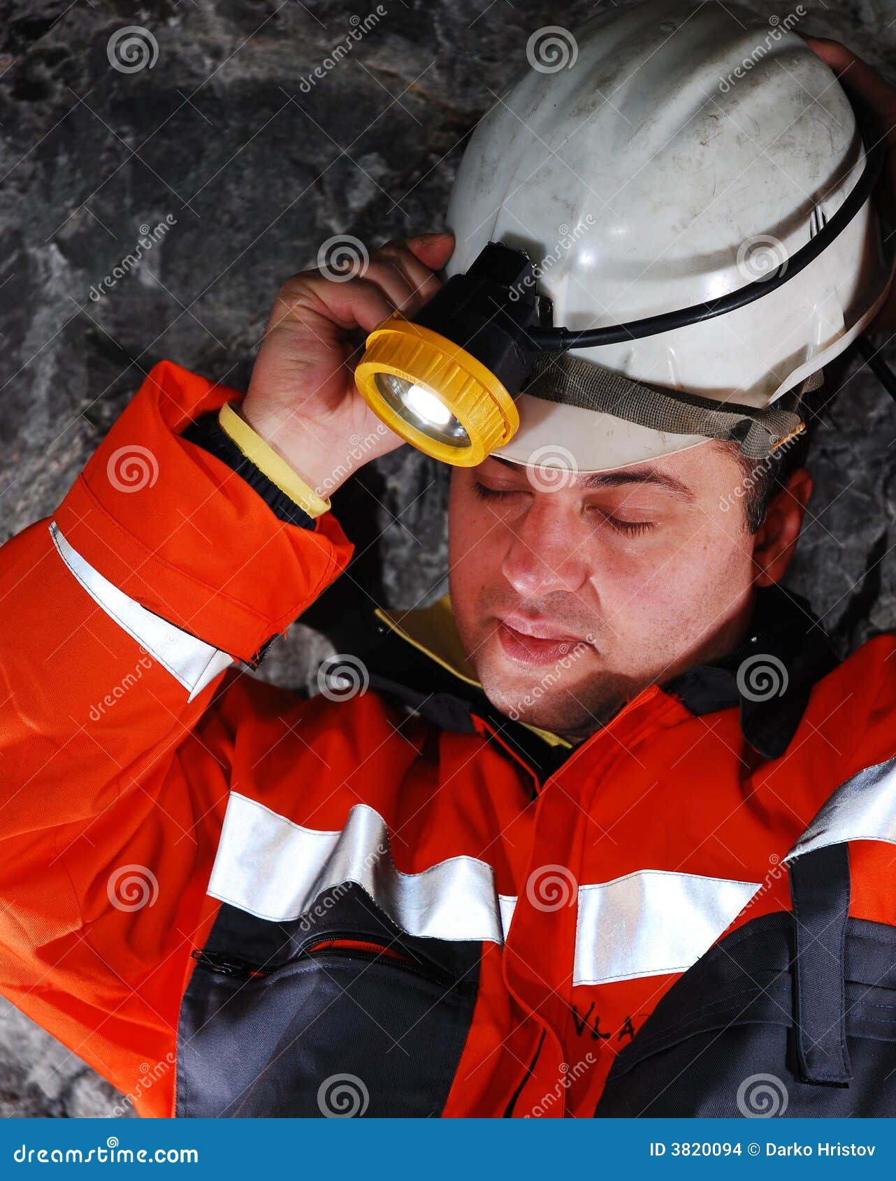Portrait of a mine worker stock photo. Image of labour - 3820094