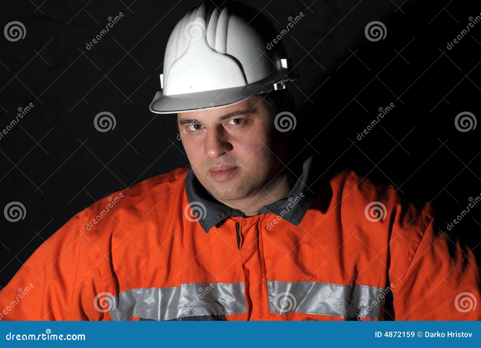 Portrait of a mine worker stock image. Image of hard, uniform - 4872159