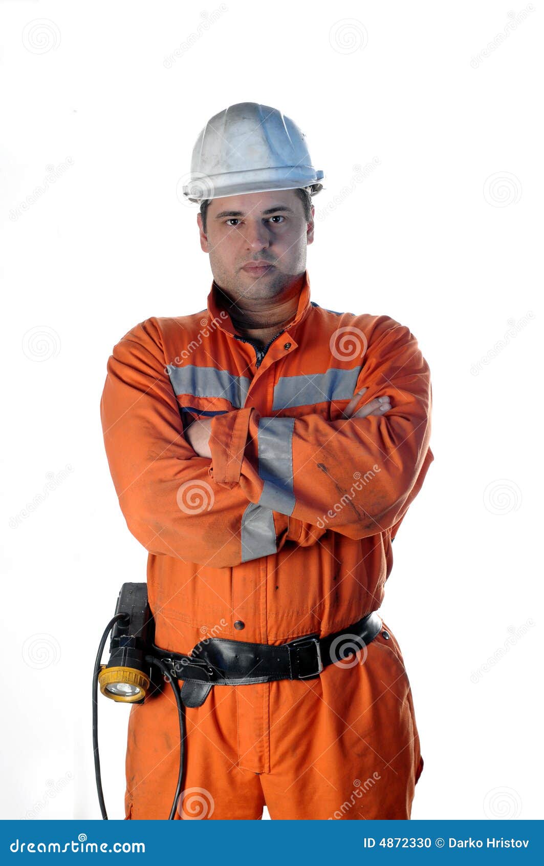 Portrait of a mine worker stock photo. Image of collar - 4872330