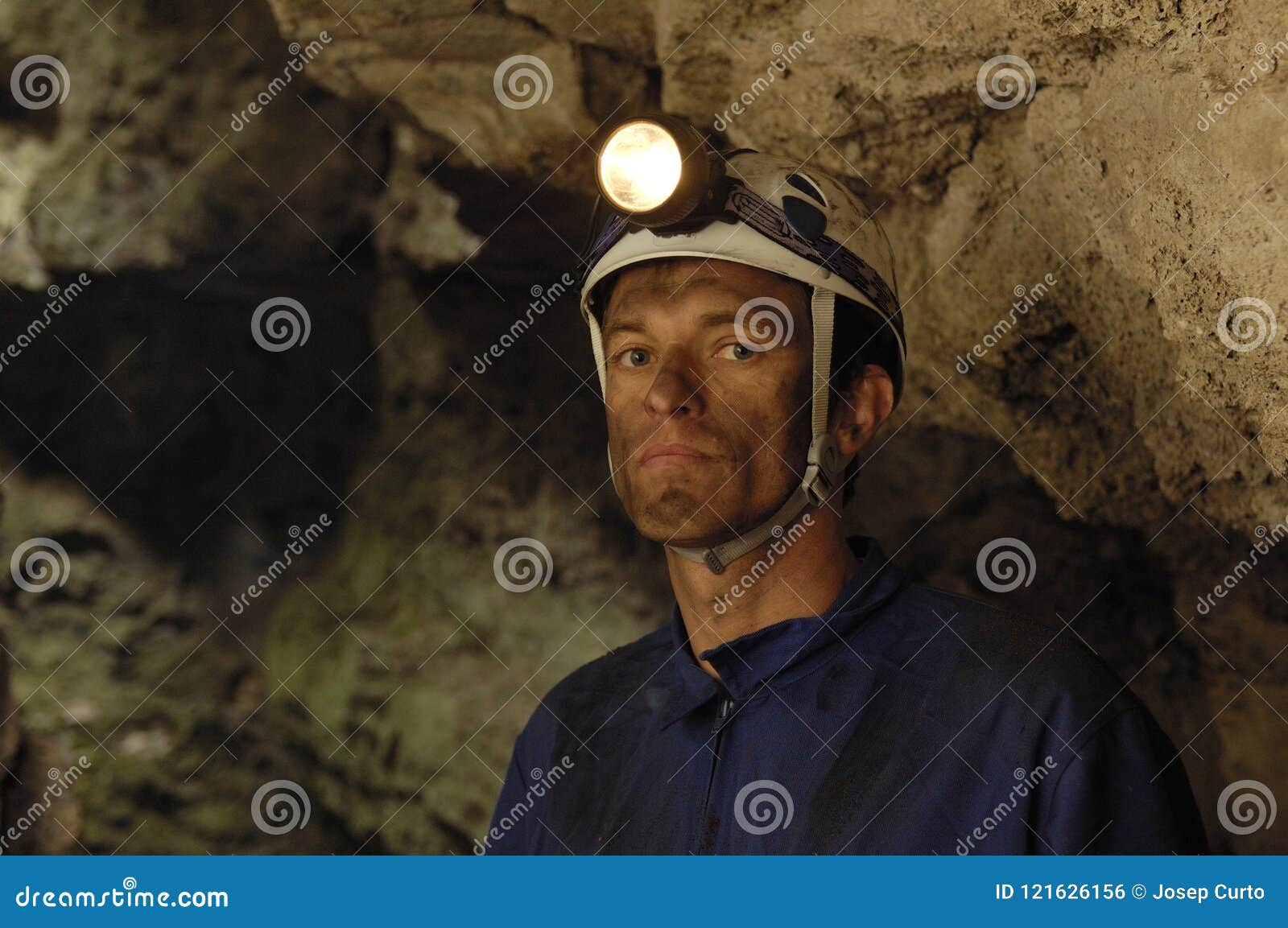 Portrait of a Miner Inside a Mine Stock Photo - Image of male, people ...