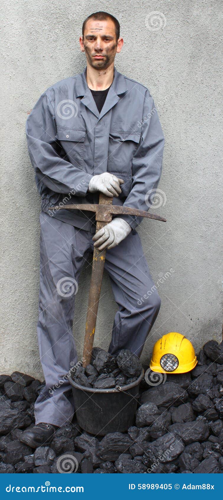 Portrait of a miner stock image. Image of loading, load - 58989405