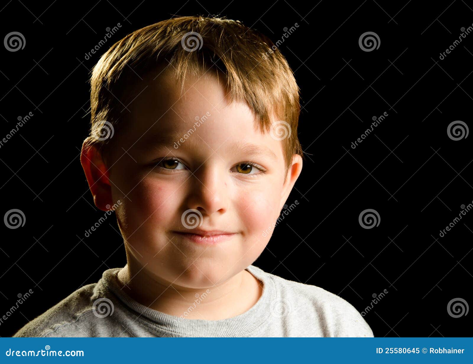 Portrait of Mischievous Smirking Child Stock Image - Image of concept ...