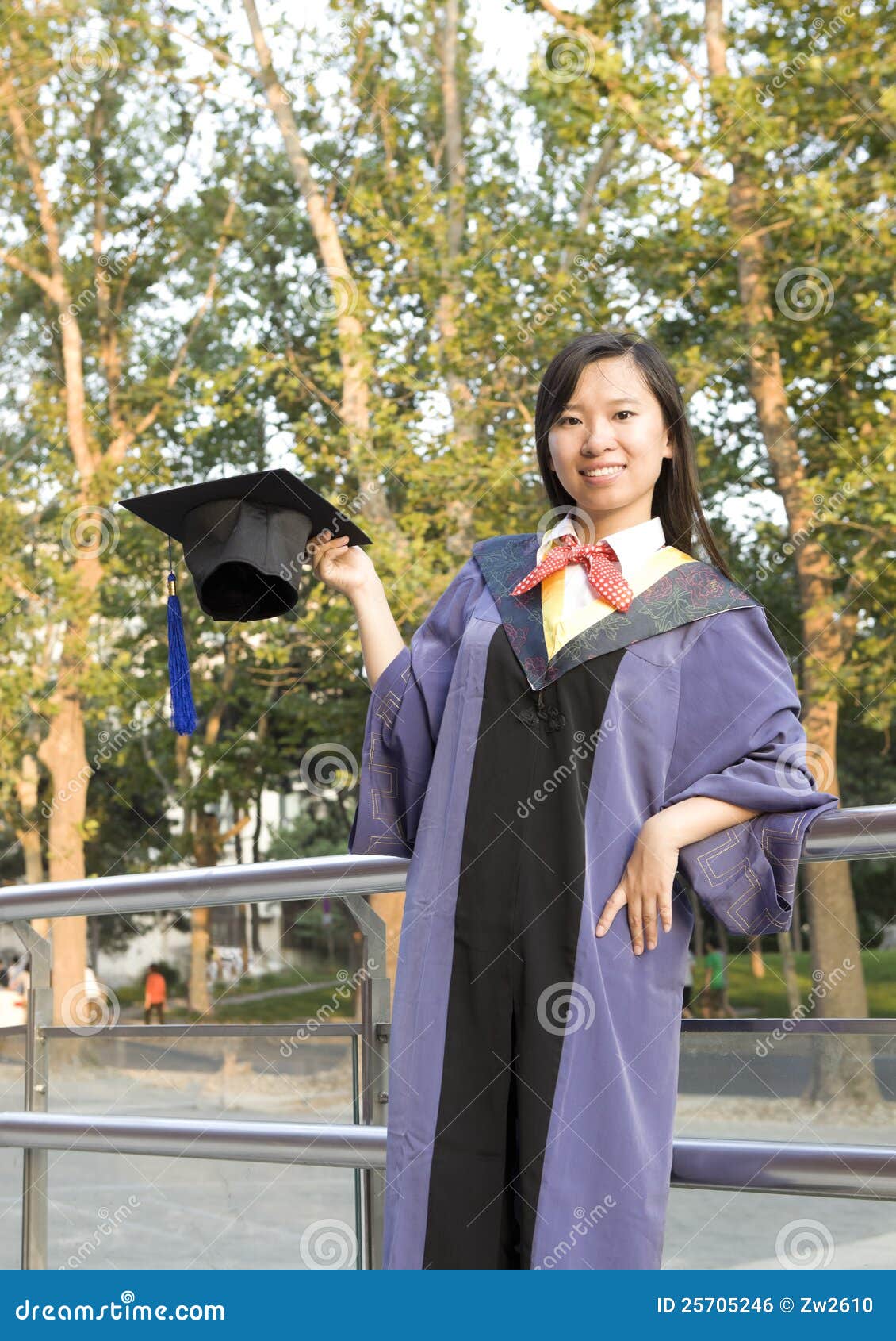 Portrait of a Miss Graduate Stock Photo - Image of handrail, woman ...