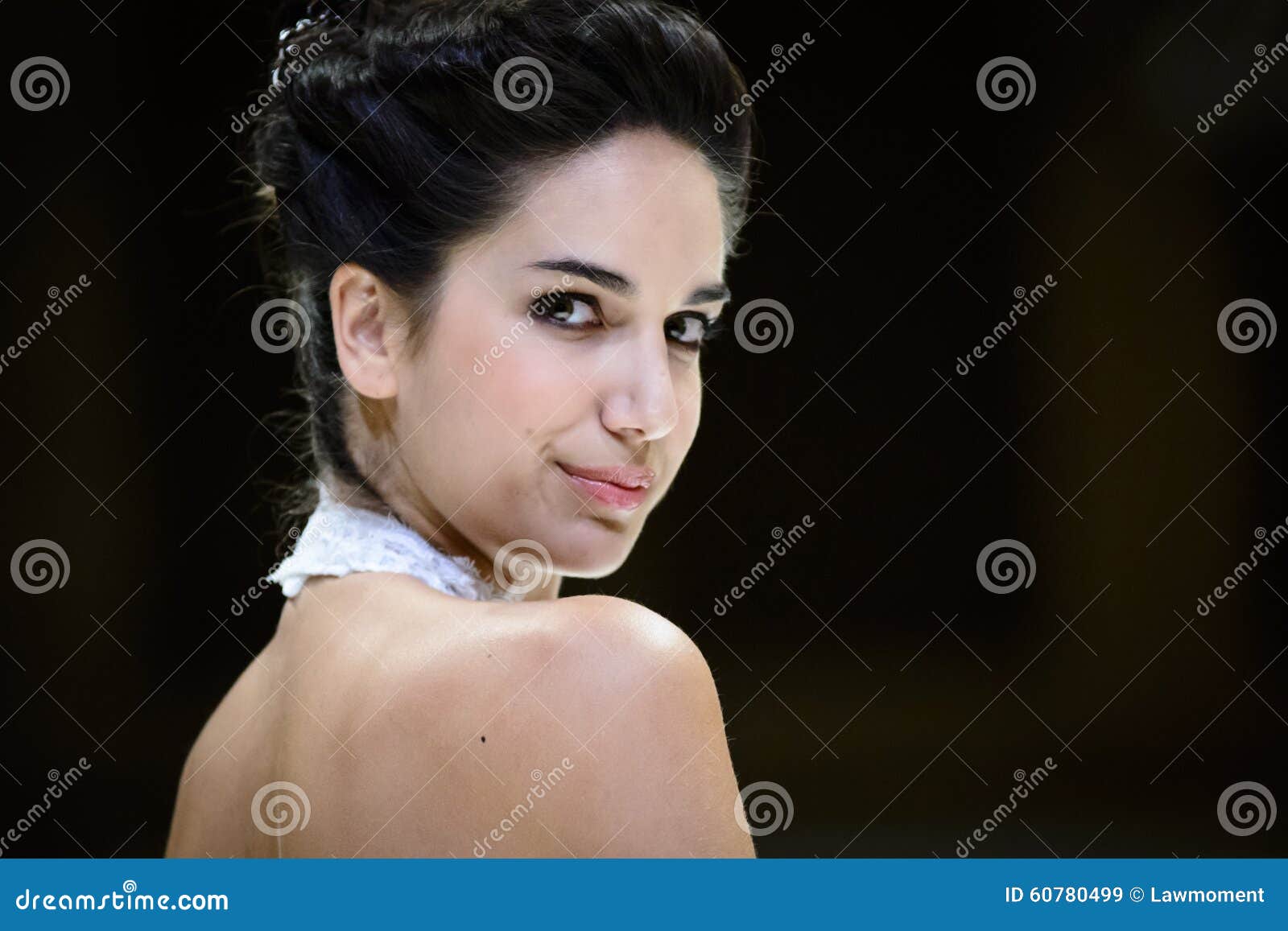 Portrait of model smiling editorial stock image. Image of catwalk ...
