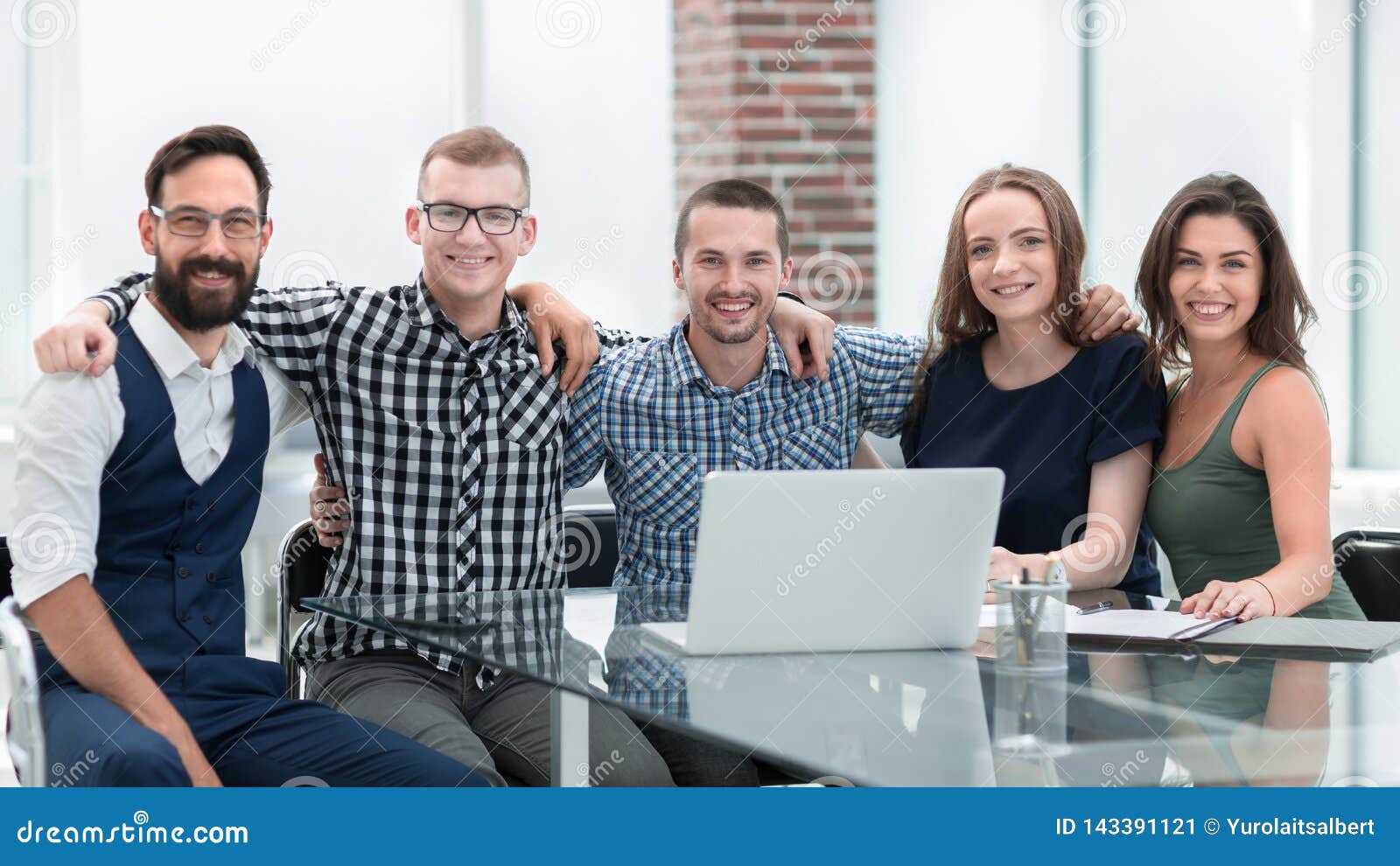 Portrait of a Modern Business Team in the Workplace. Stock Image ...