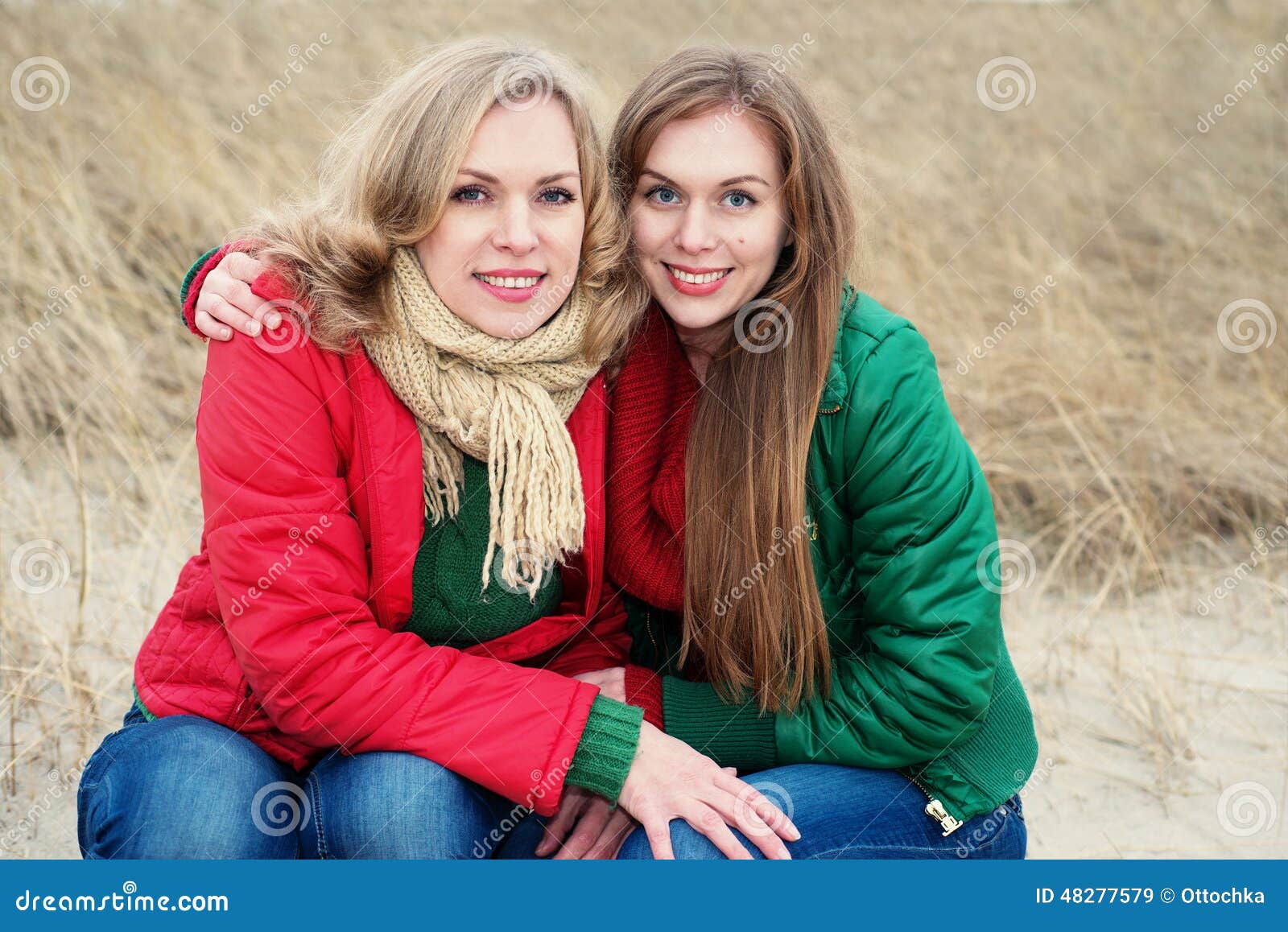 Portrait Of Mom With Her Daughter In Nature Stock Image Image Of