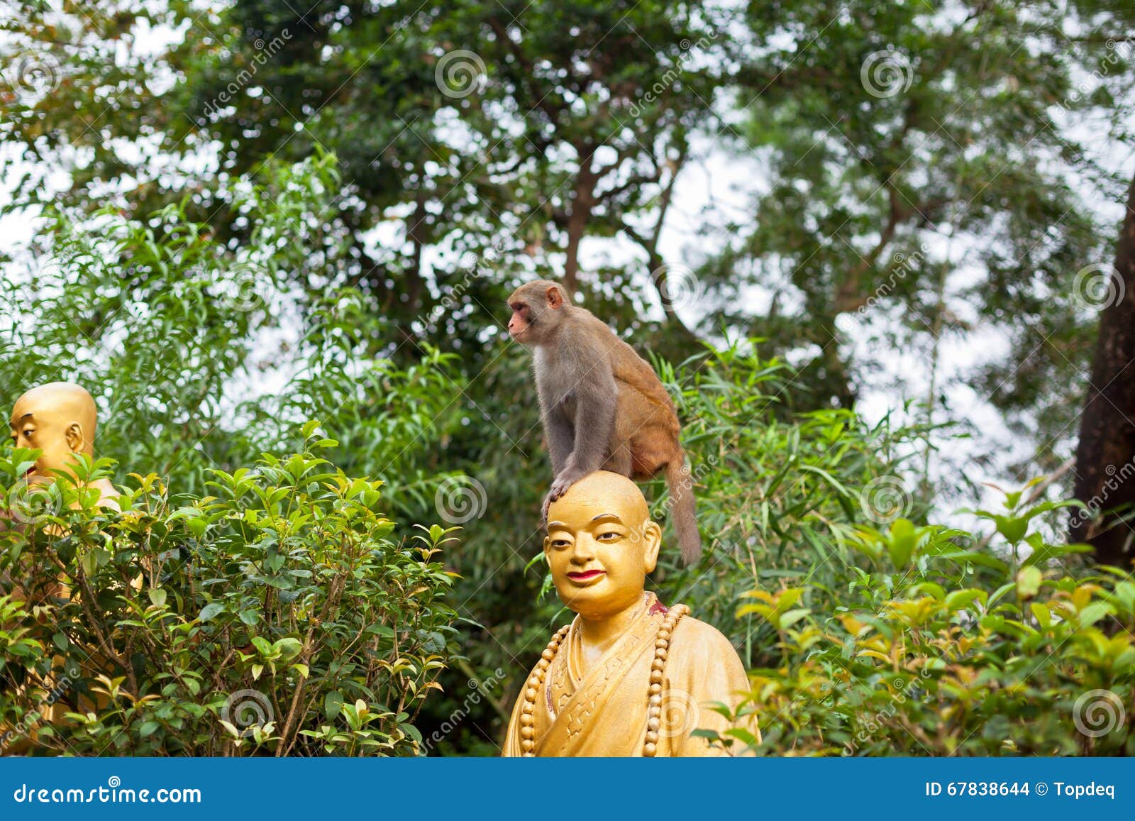 Statue Of Monk With Child In Penaranda De Duero Royalty-Free Stock ...