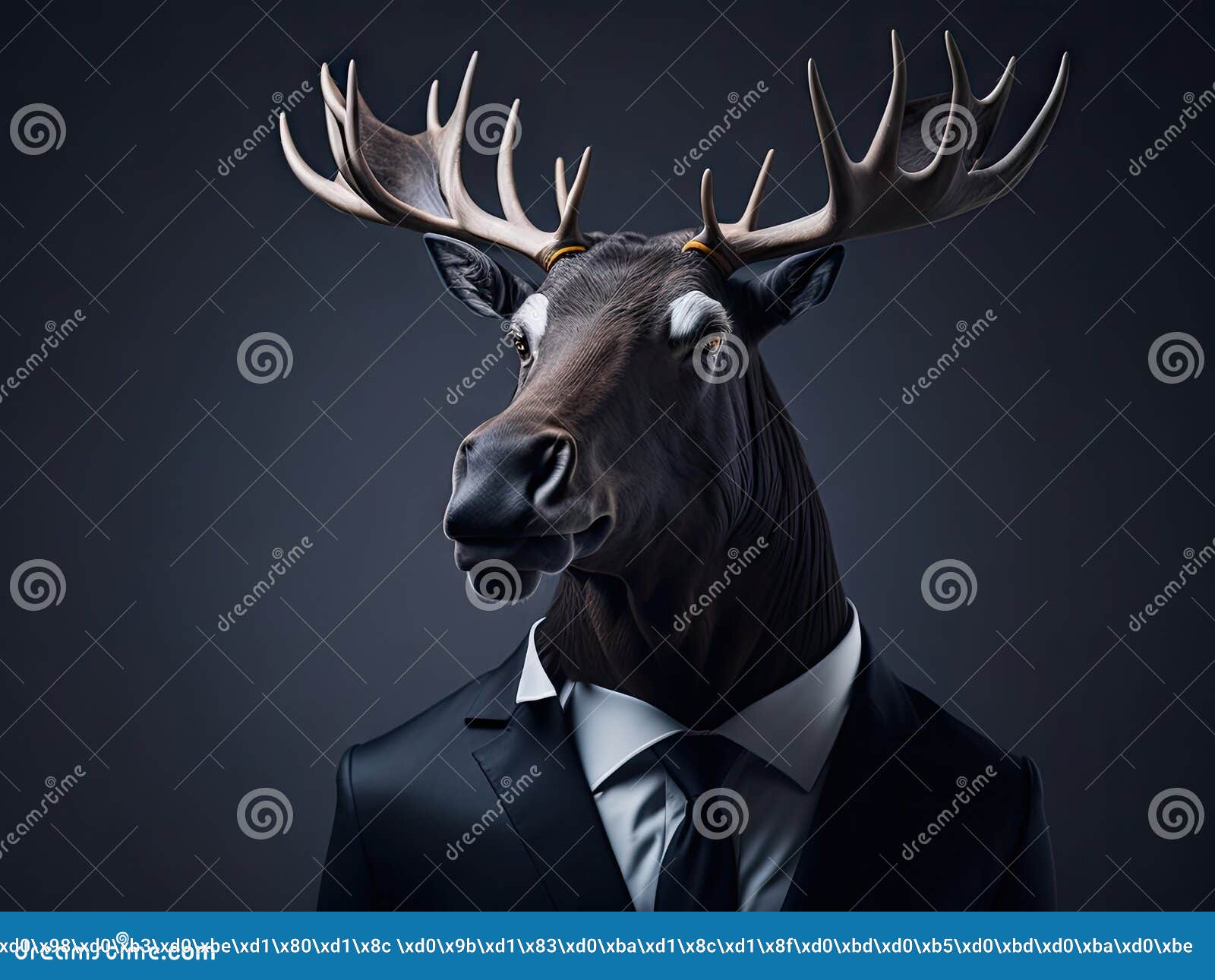 Portrait of a Moose Dressed in an Elegant Business Suit. Ai Generative ...