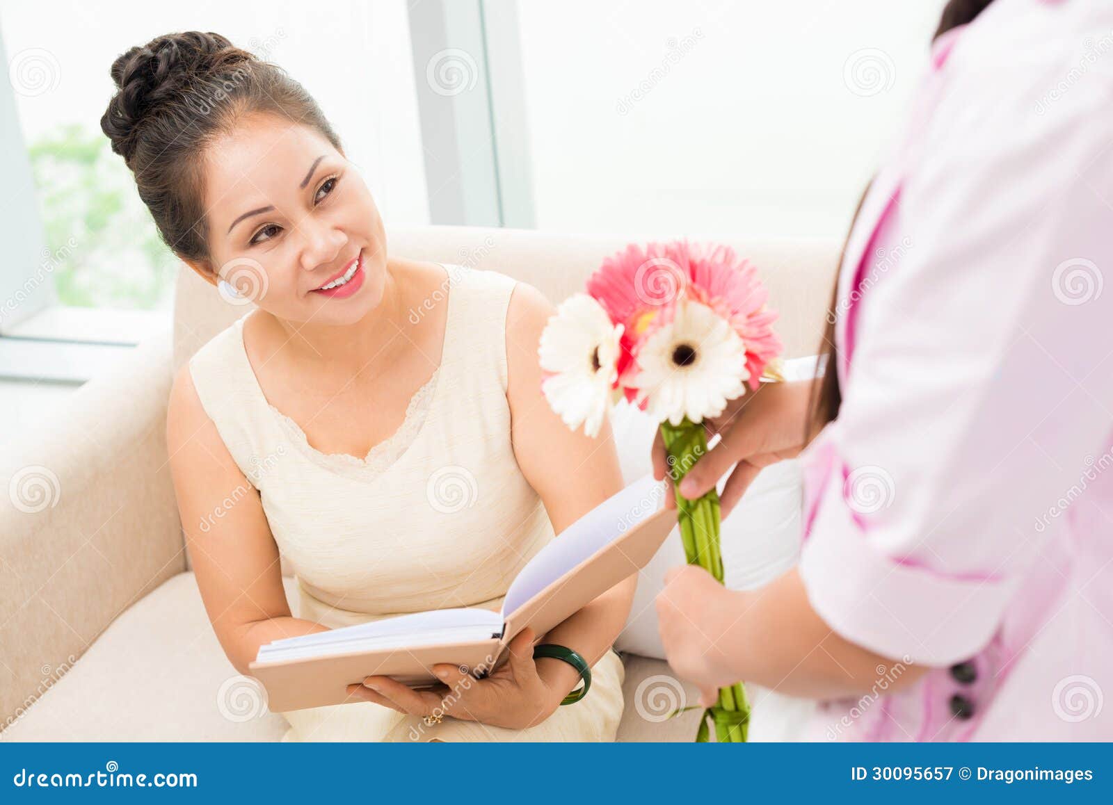 Dear, really for me? stock image. Image of chrysanthemum - 30095657