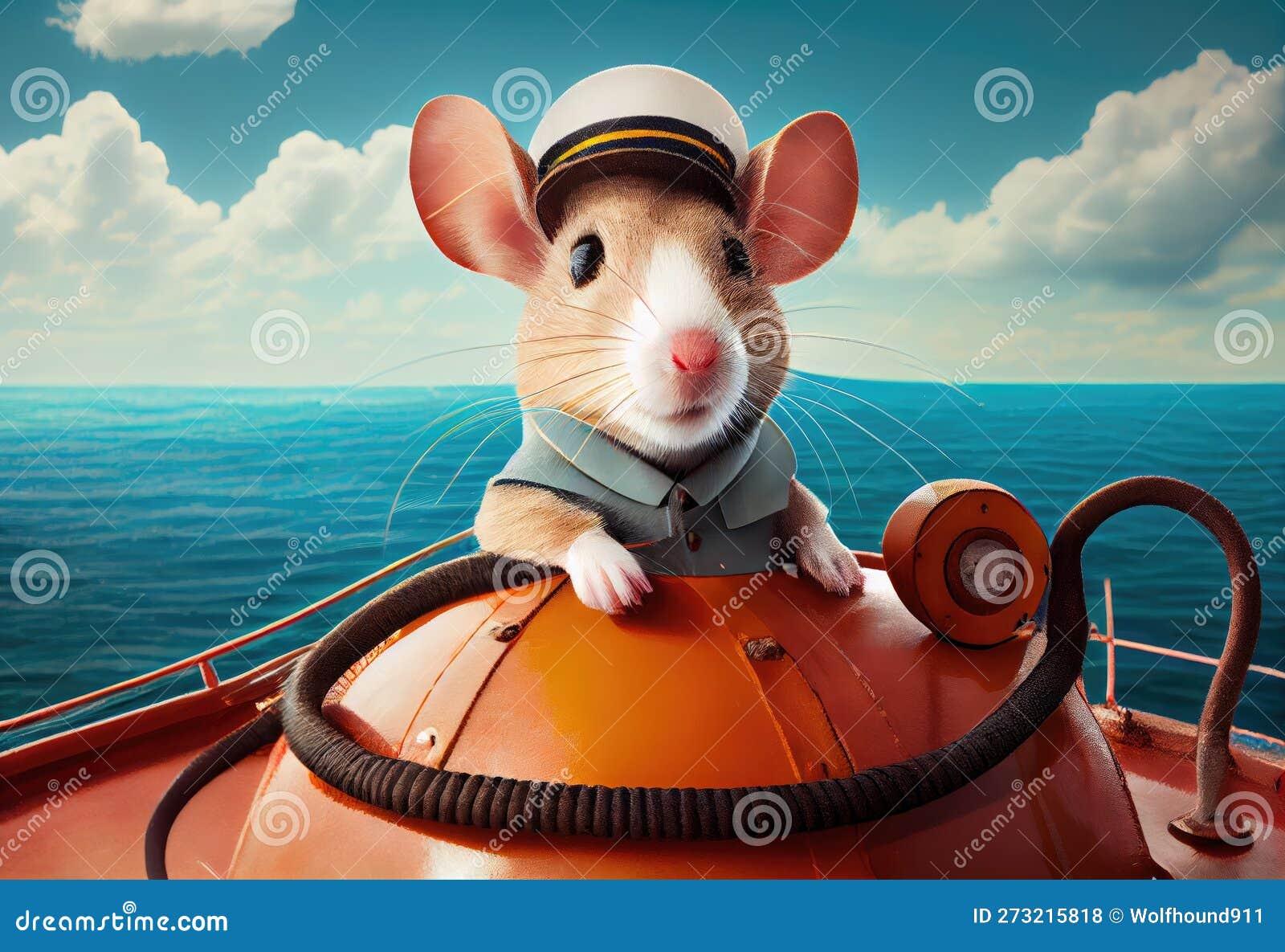 Portrait of a Mouse on Vacation at Sea. Generate Ai Stock Illustration ...
