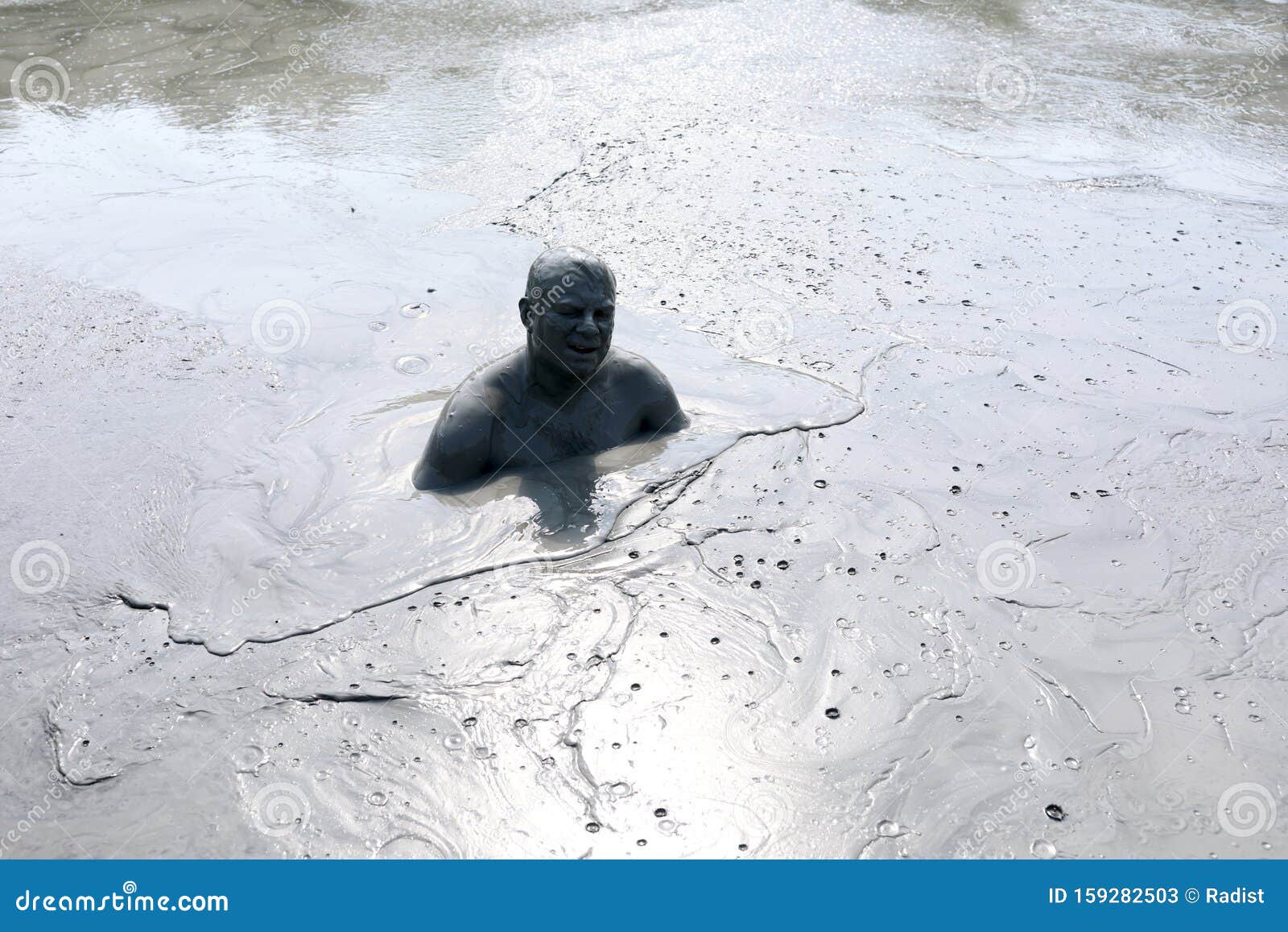 Portrait of mud man stock image. Image of leisure, medicine - 159282503