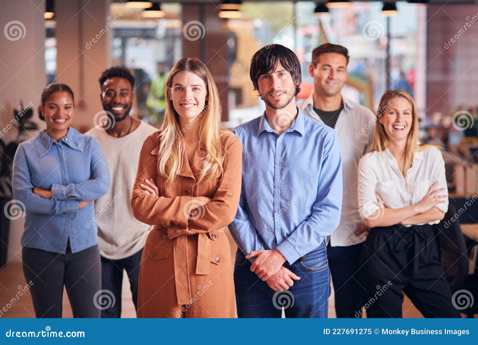Portrait Of Multi Cultural Business Team In Modern Multi Cultural