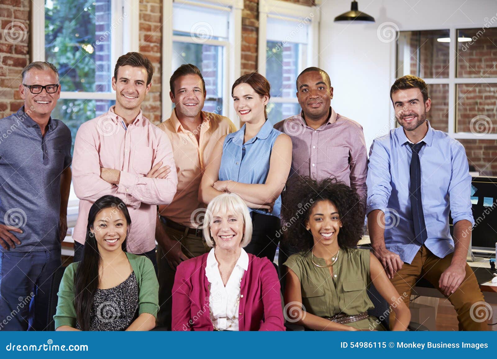 Portrait of Multi-Cultural Office Staff Stock Image - Image of african ...