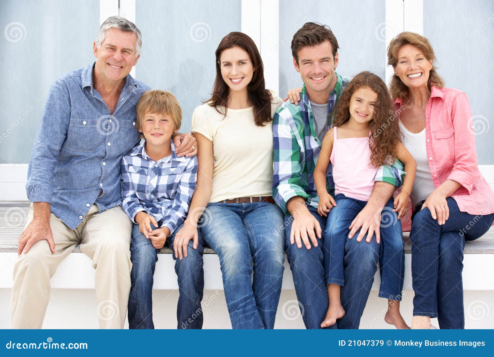 Portrait Multi-generation Family Outdoors Stock Image - Image of camera ...