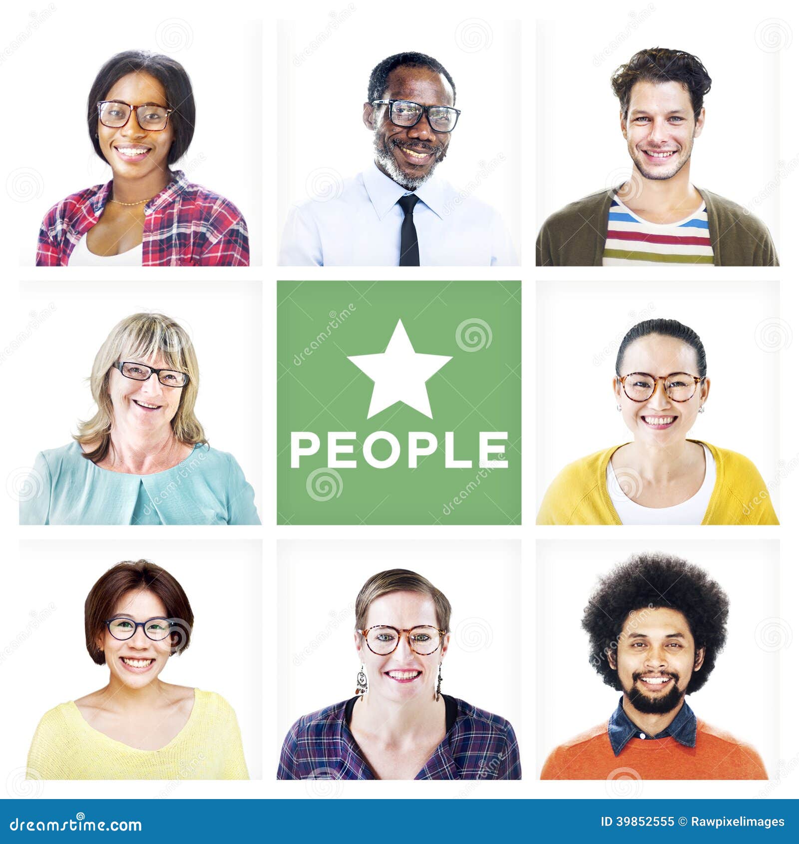 Portrait of Multiethnic Colorful Diverse People Stock Image - Image of ...