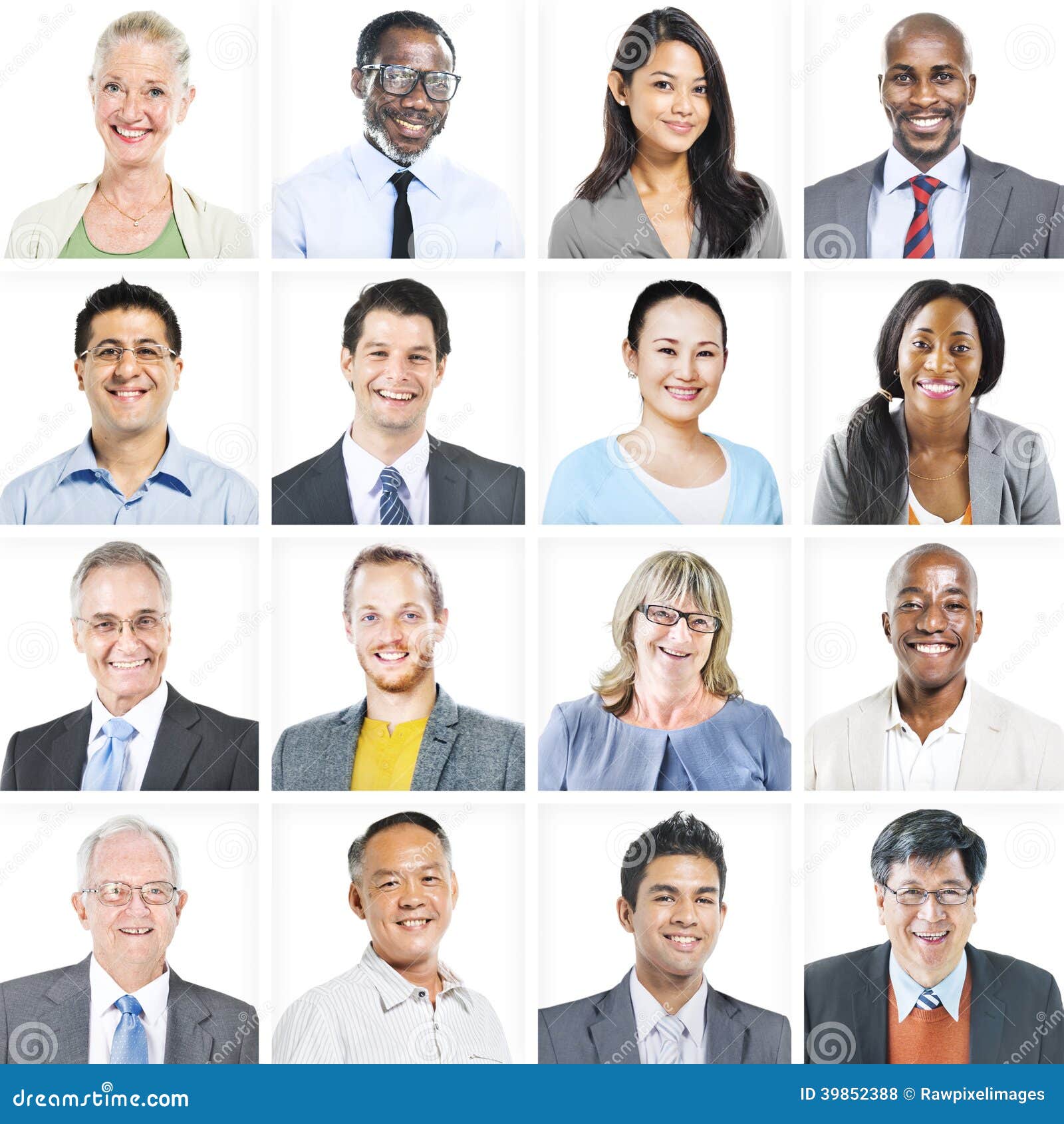 Portrait of Multiethnic Diverse Business People Stock Photo - Image of ...
