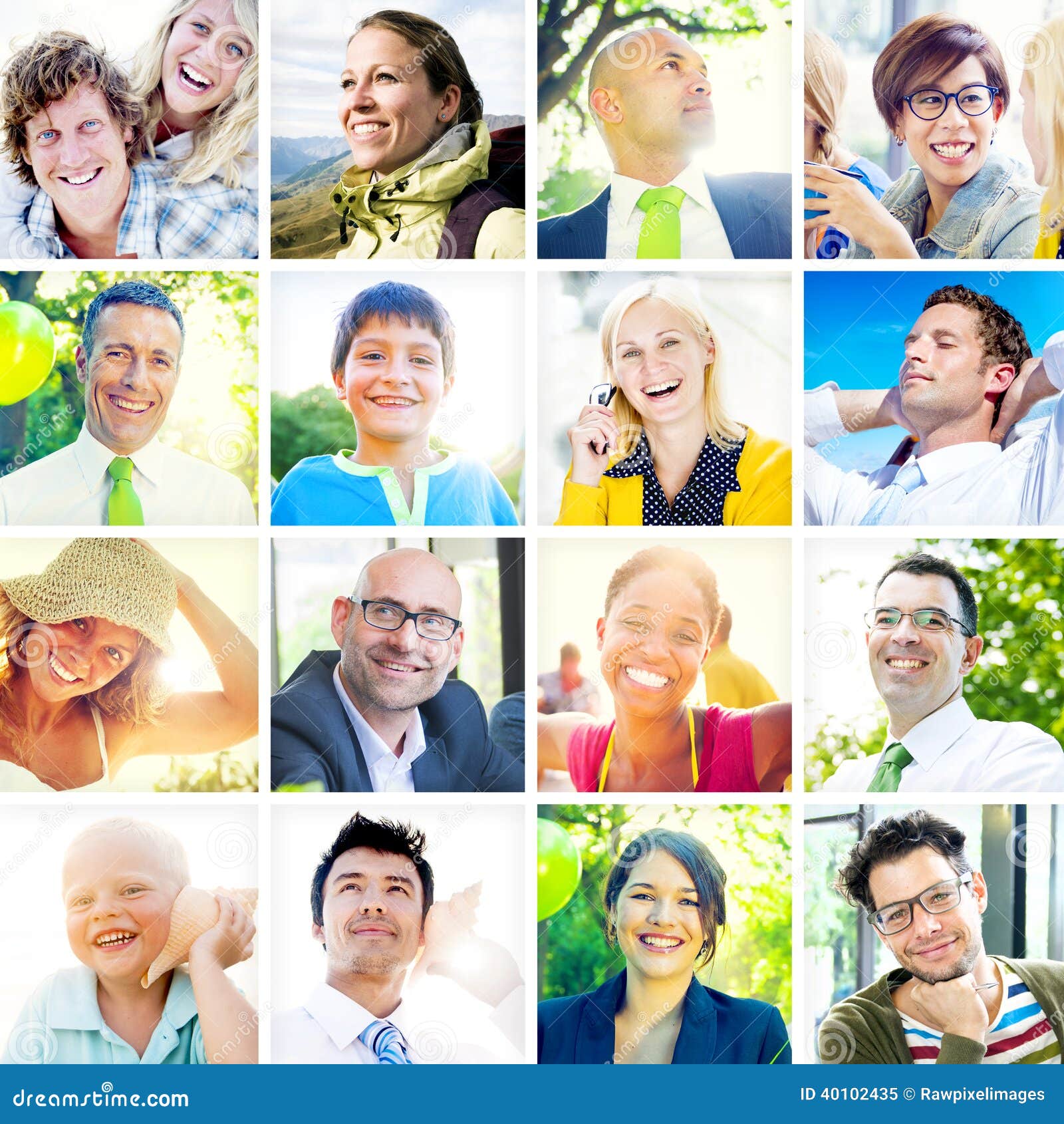 Portrait of Multiethnic Diverse Cheerful People Stock Image - Image of ...