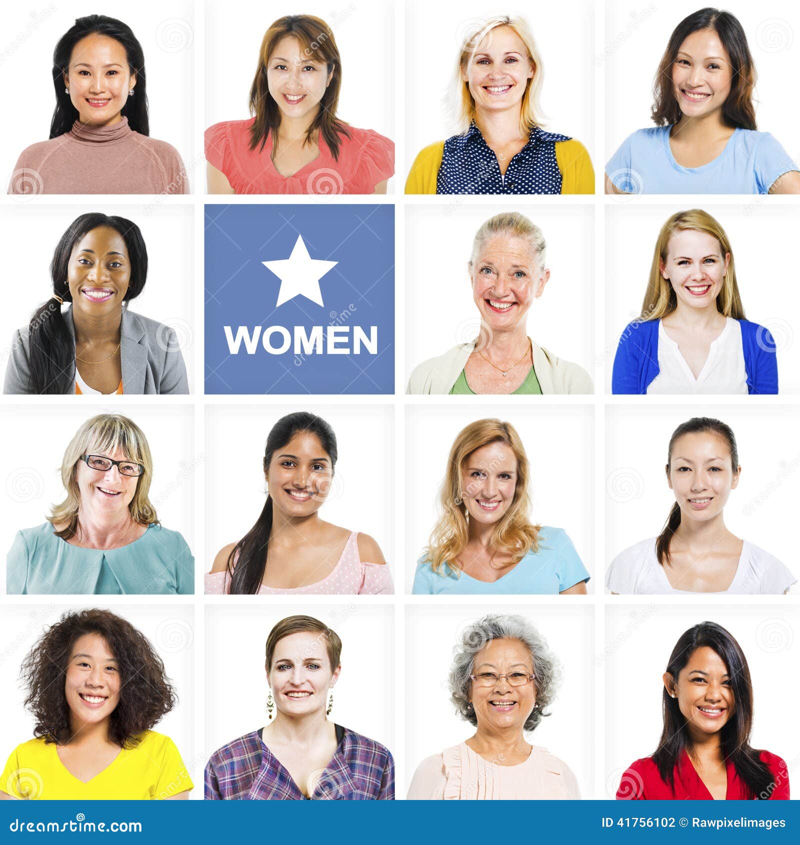 Portrait of Multiethnic Diverse Cheerful Women Stock Photo - Image of ...