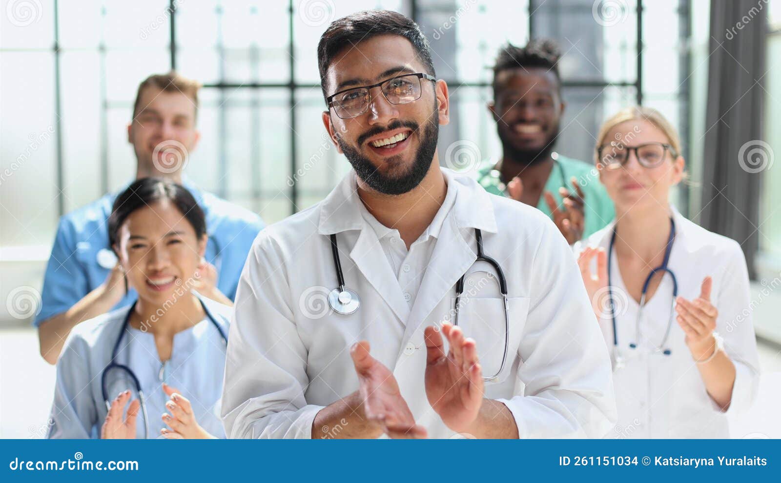 Portrait of a Multinational Group of Doctors Stock Photo - Image of ...