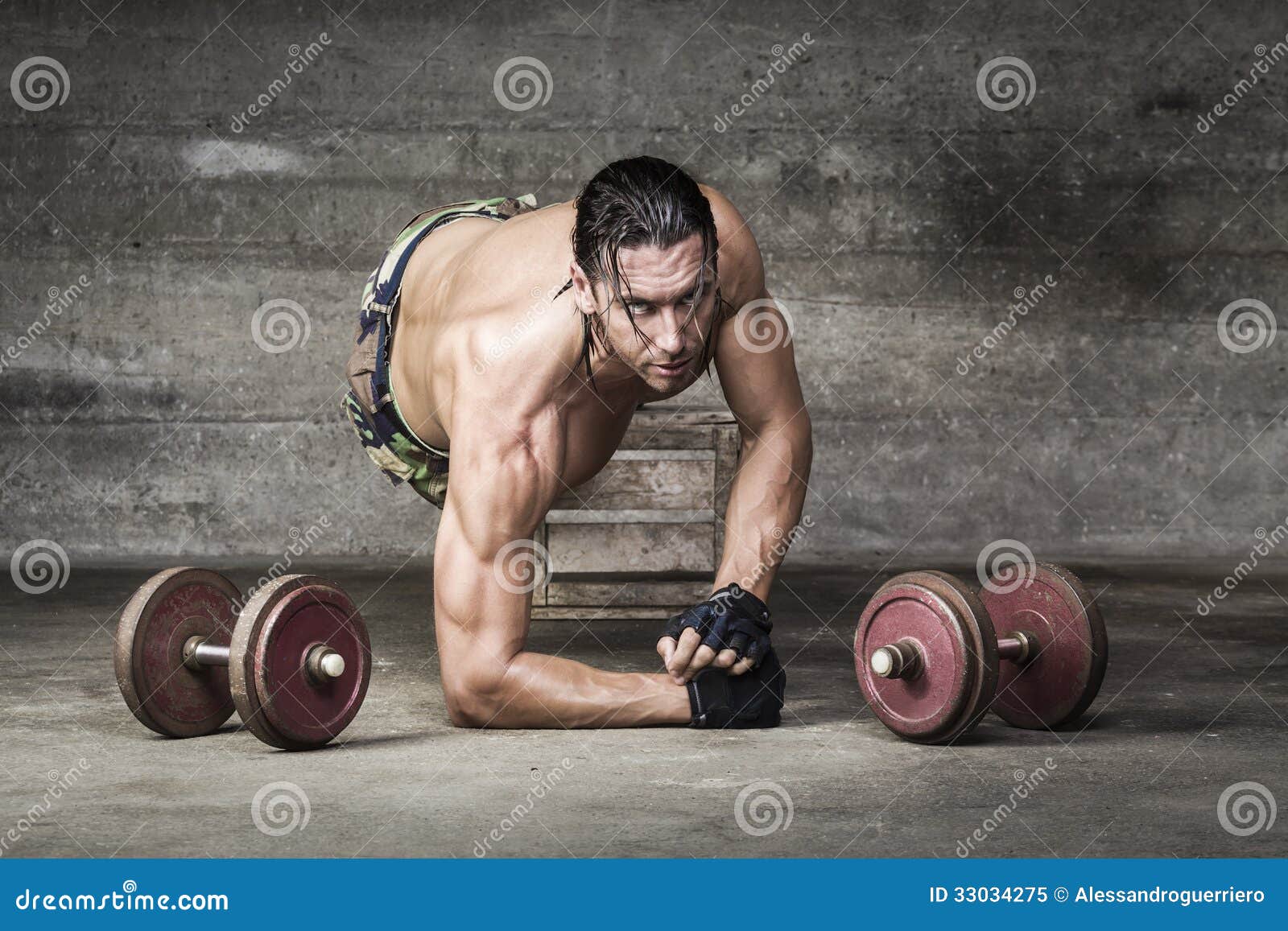 Portrait of Muscle Athlete Looking at Camera Stock Image - Image of ...