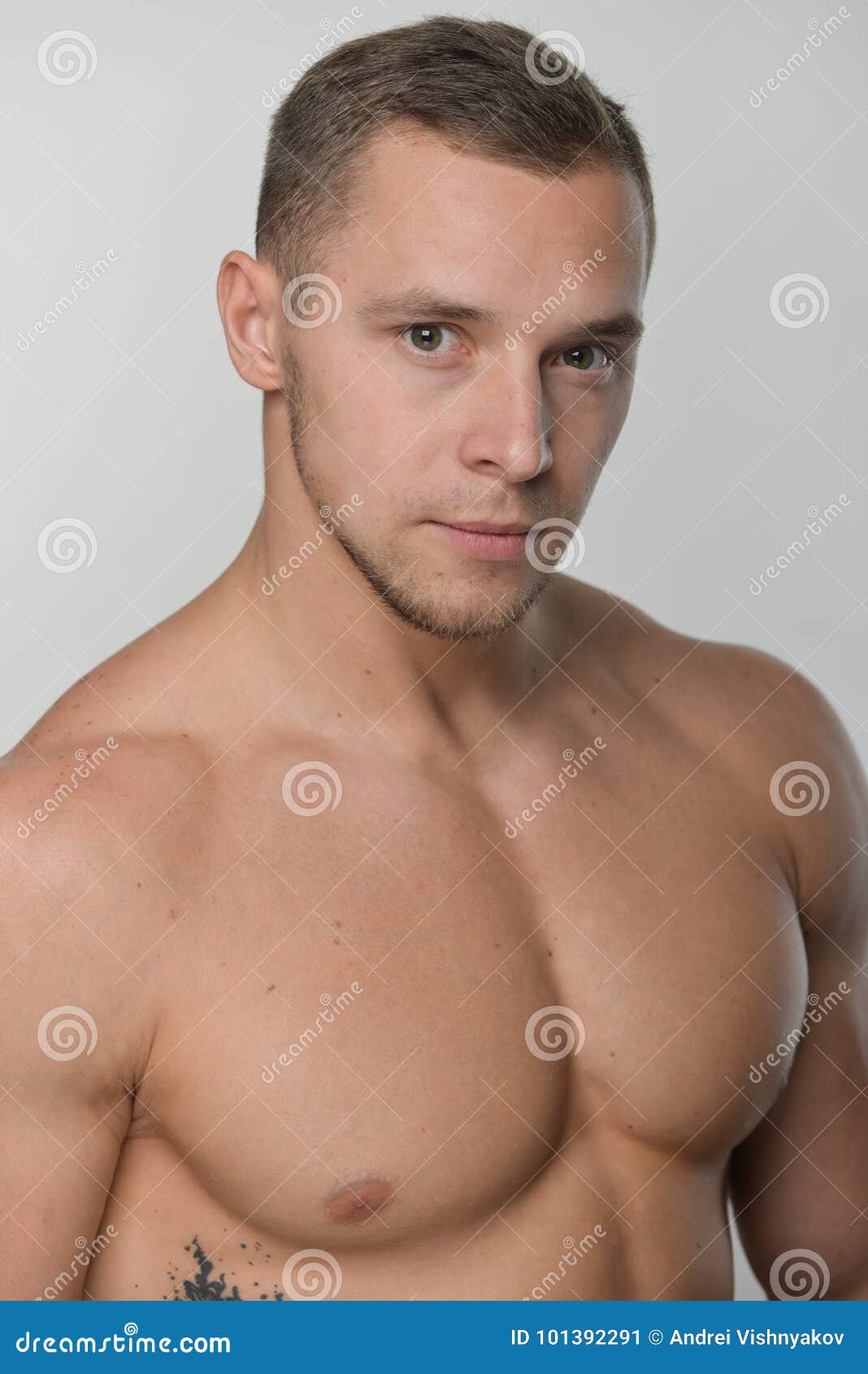 Portrait of bodybuilder stock image. Image of eyes, adult - 101392291