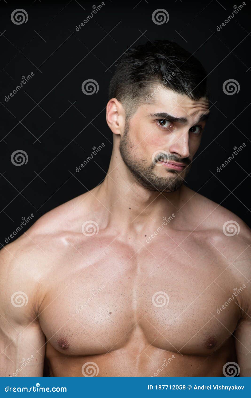 Portrait of bodybuilder stock photo. Image of adult - 187712058