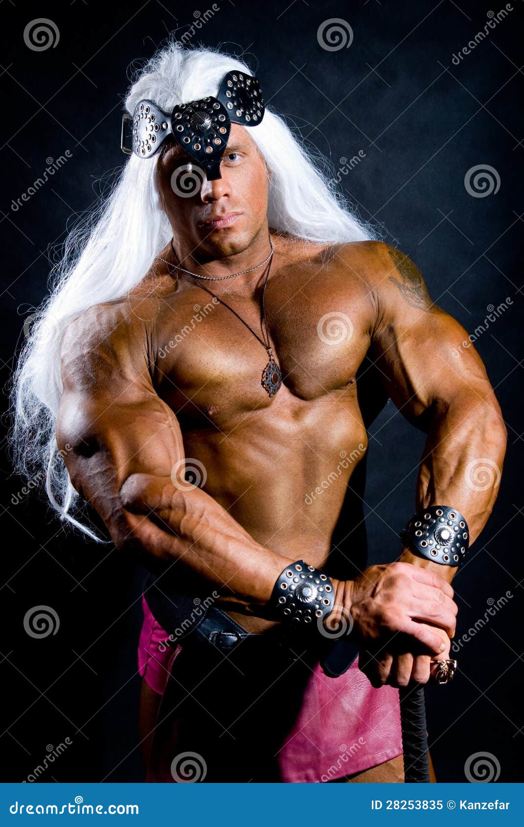 Muscular Warrior Fighting With Sword. Stock Photo | CartoonDealer.com ...